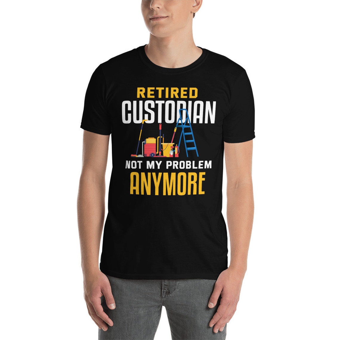 Retired Custodian Shirt Custodian Retirement Gift Funny Custodian ...