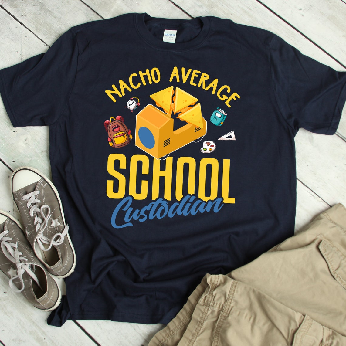School Custodian Shirt Funny School Custodian Gift Humor Nacho - Etsy