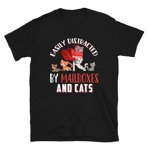 Postal Worker Cat Shirt Funny Mail Carrier Tshirt for Cat Lovers Mail ...