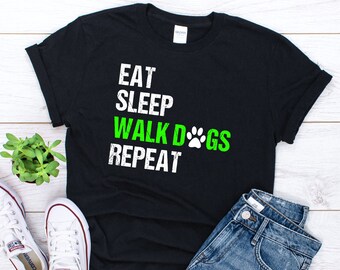 Dog Walker Shirt Funny Dog Walker Gift Walking Dogs T Shirt | Etsy