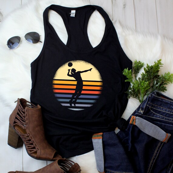 Womens Volleyball Tank Top Retro Volleyball Tank Top Vintage | Etsy