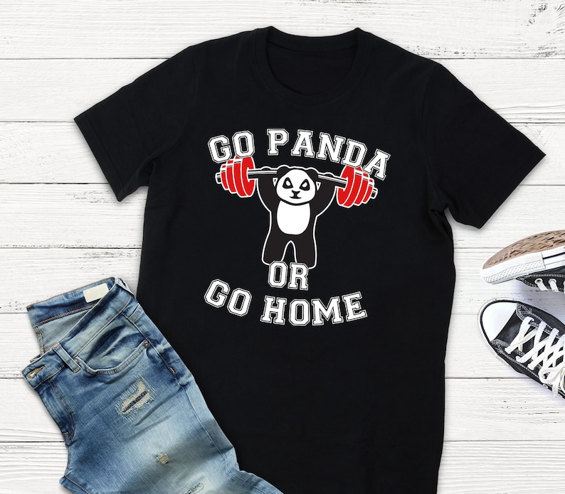 Funny Panda Gym T-shirt: Workout, Fitness, Love Pandas - Etsy