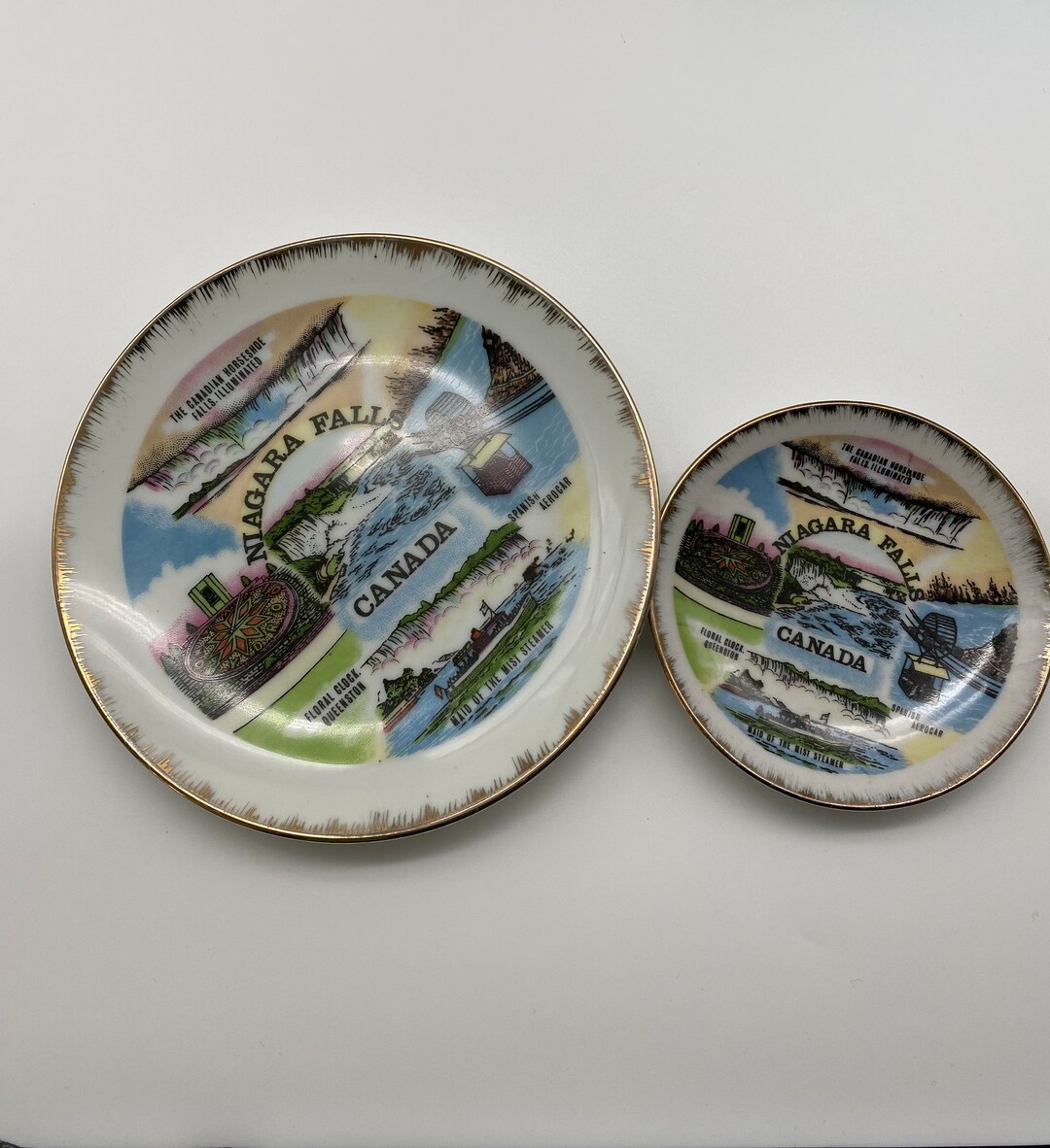Vintage Plate Set niagara Falls Made in Japan - Etsy