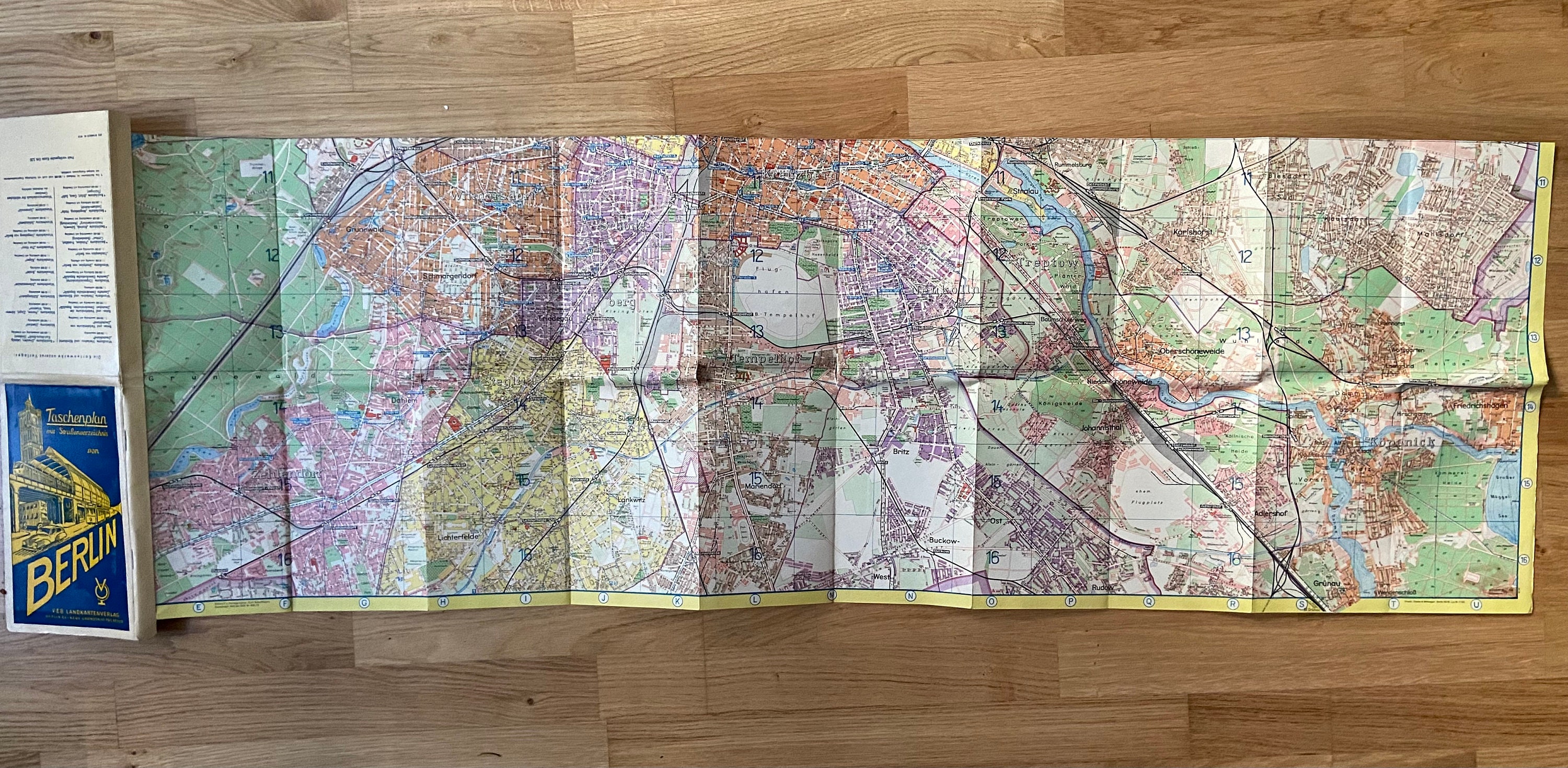 Vintage 1950s Map of Berlin Made in East Germany - Etsy