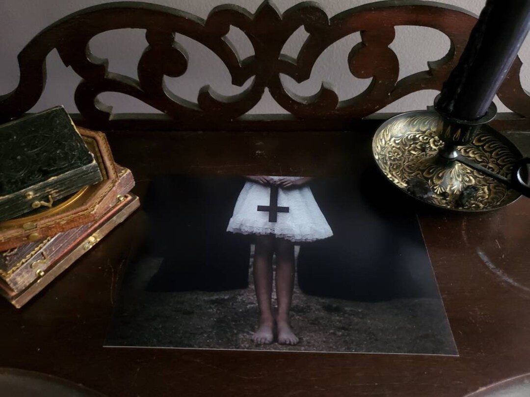 Inverted Cross Print; Gothic Home Decor; Gothic Art; Dark Art; Spooky ...