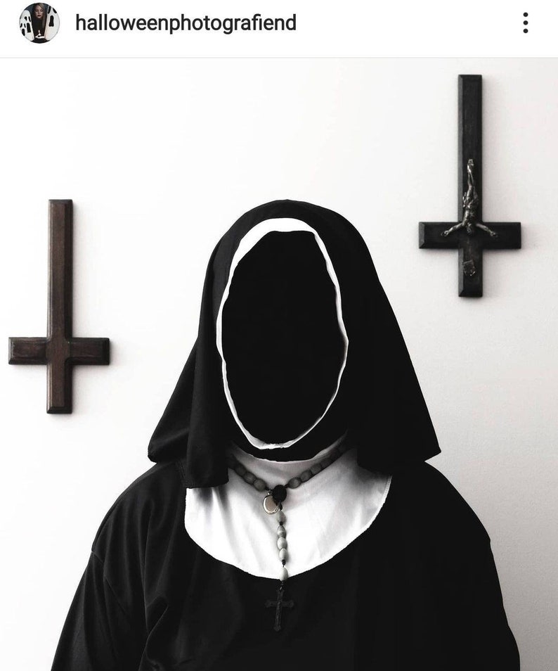 Nun Print; Dark Photography; Unholy; Inverted Cross; Horror Photography ...
