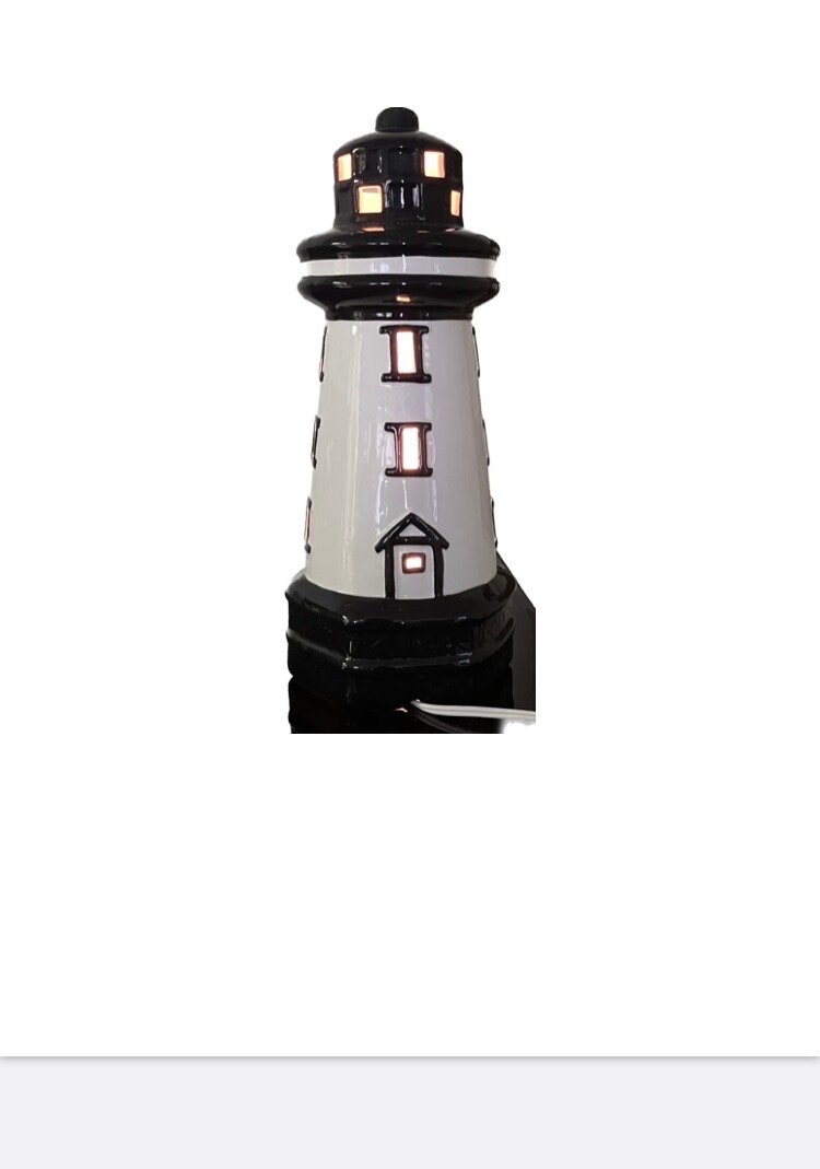 Ceramic Lighthouse Accent Lamp - Etsy