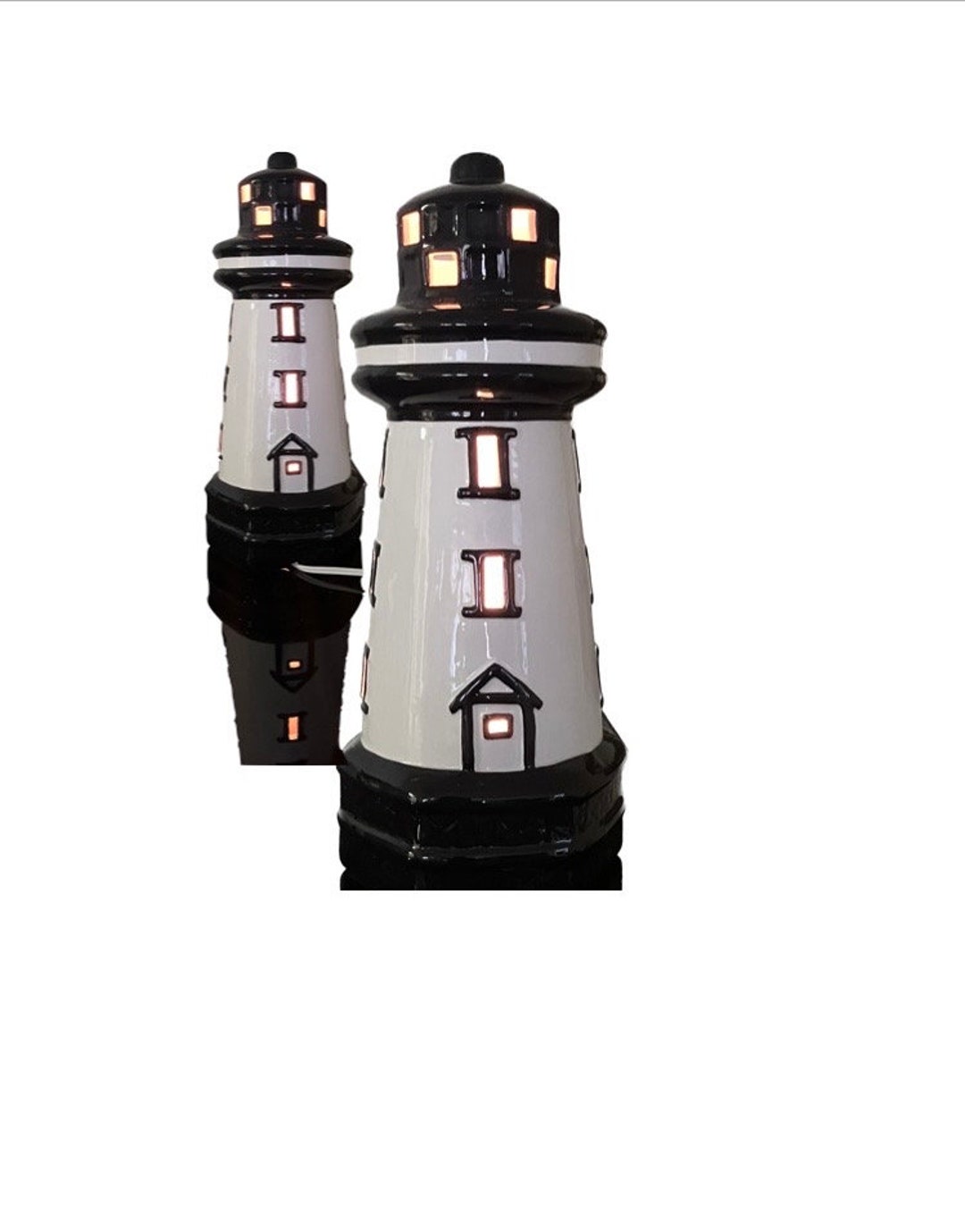 Ceramic Lighthouse Accent Lamp - Etsy