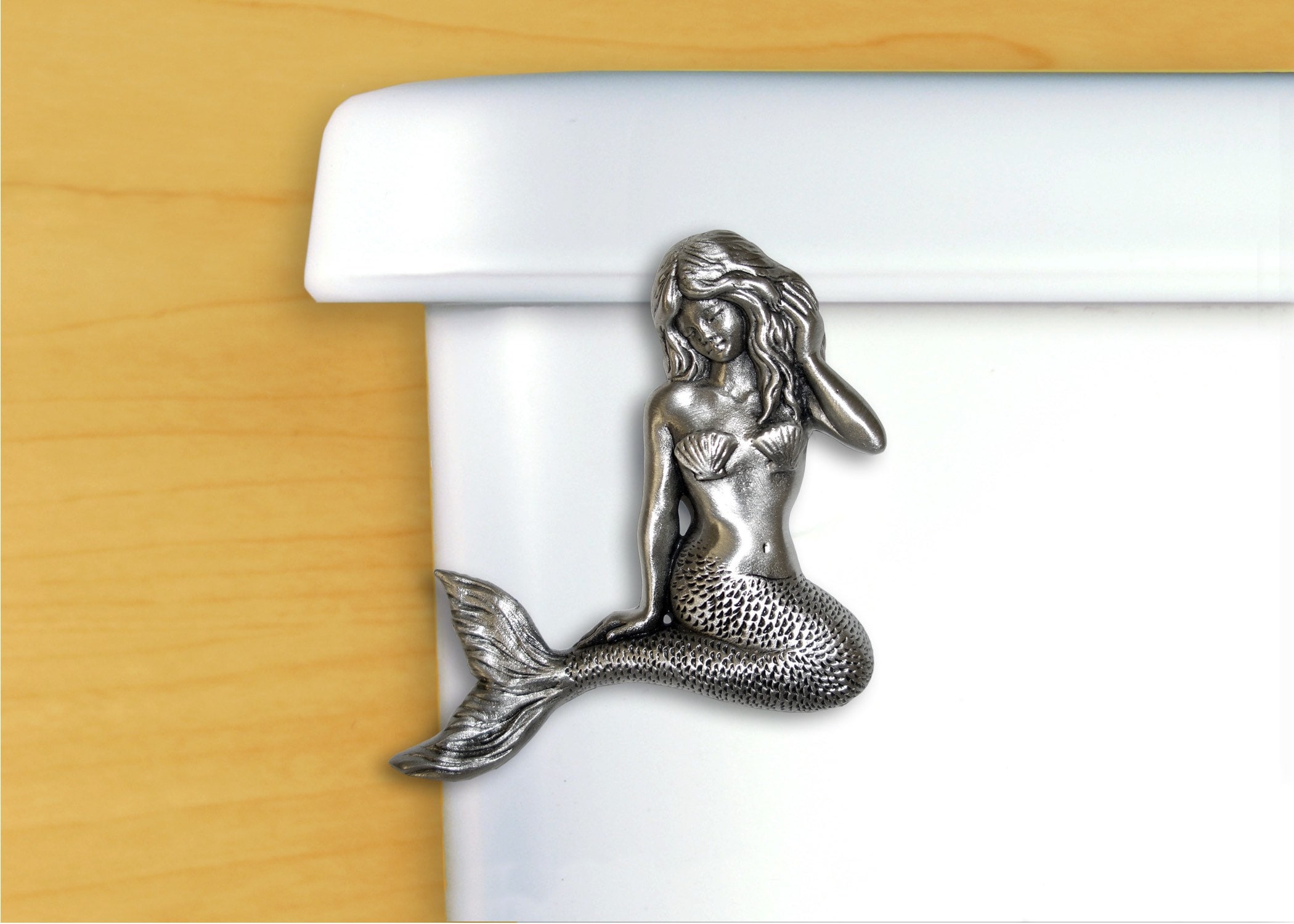 Sitting Mermaid Toilet Handle, Satin Finish Pewter (flusher) - Etsy