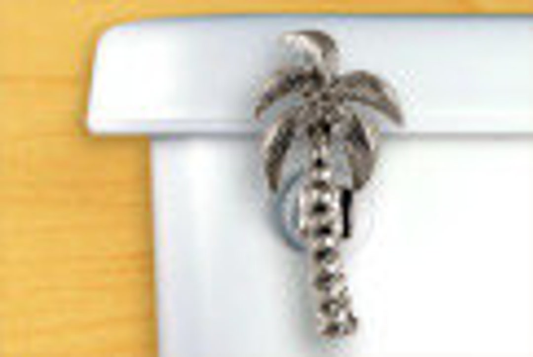 Palm Tree Toilet Handle flusher Chrome Finish - Etsy