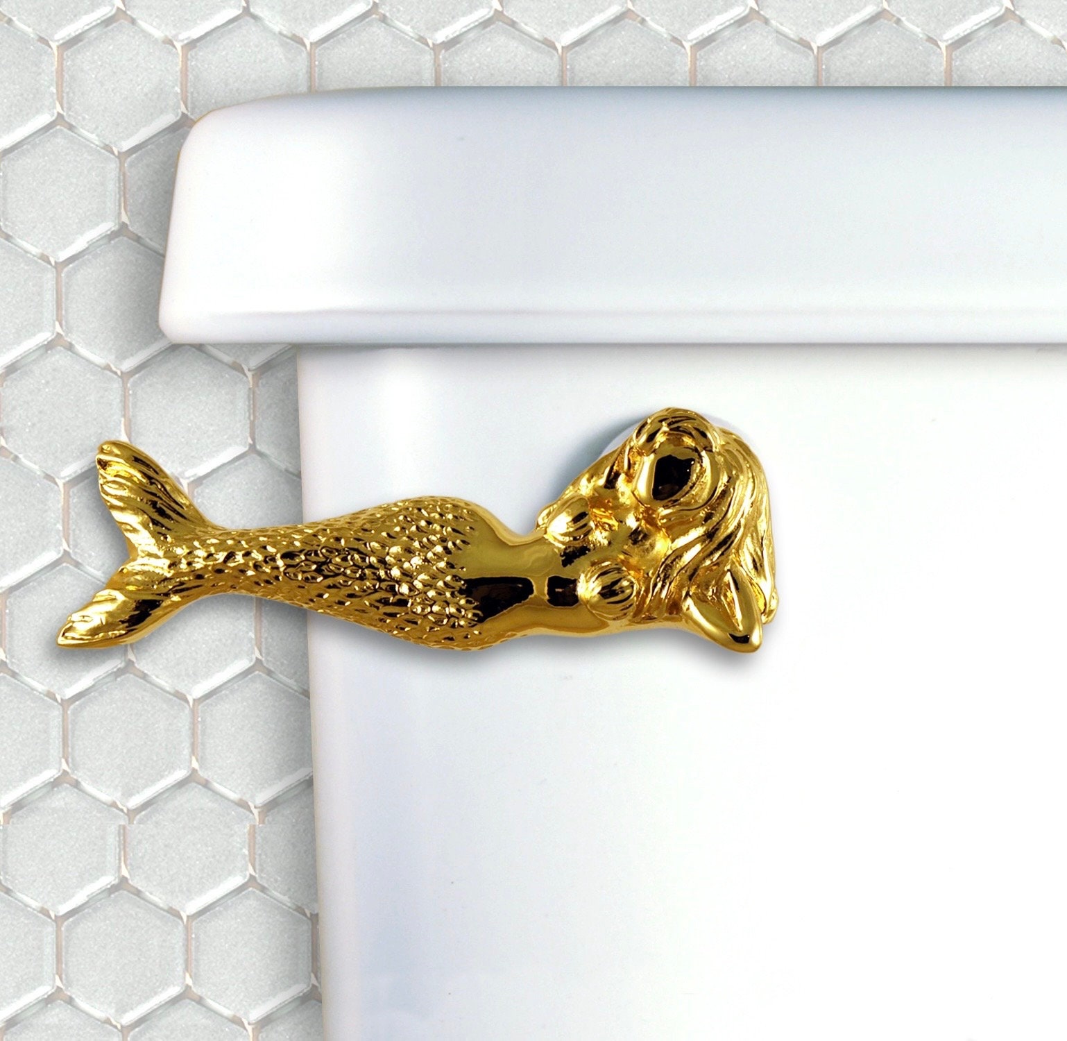 Mermaid Toilet Handle (flusher) 23K Gold Plated Finish - Etsy
