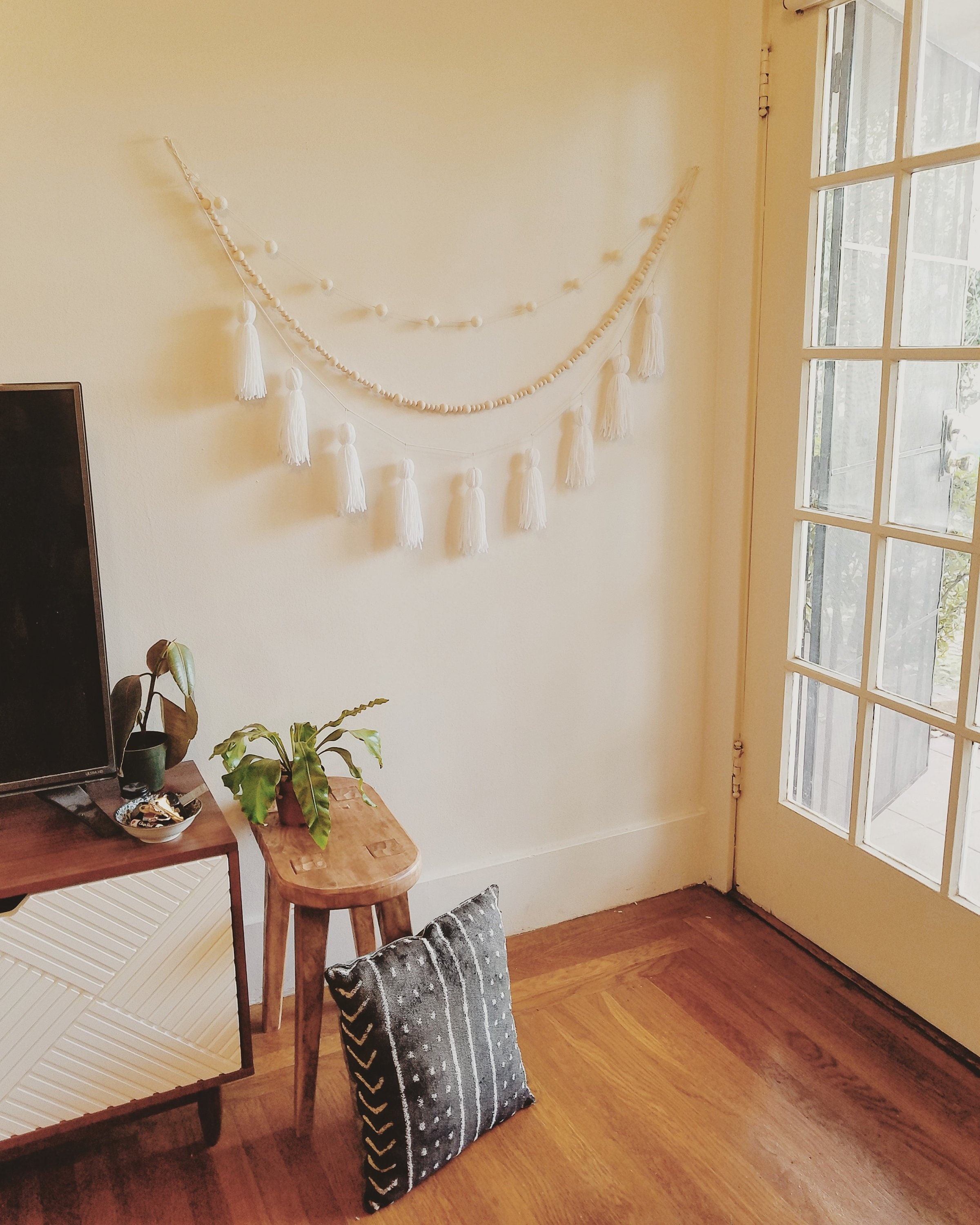 Neutral Boho Garland Decor Set of 3 / Dorm Wall Decor / Global | Etsy