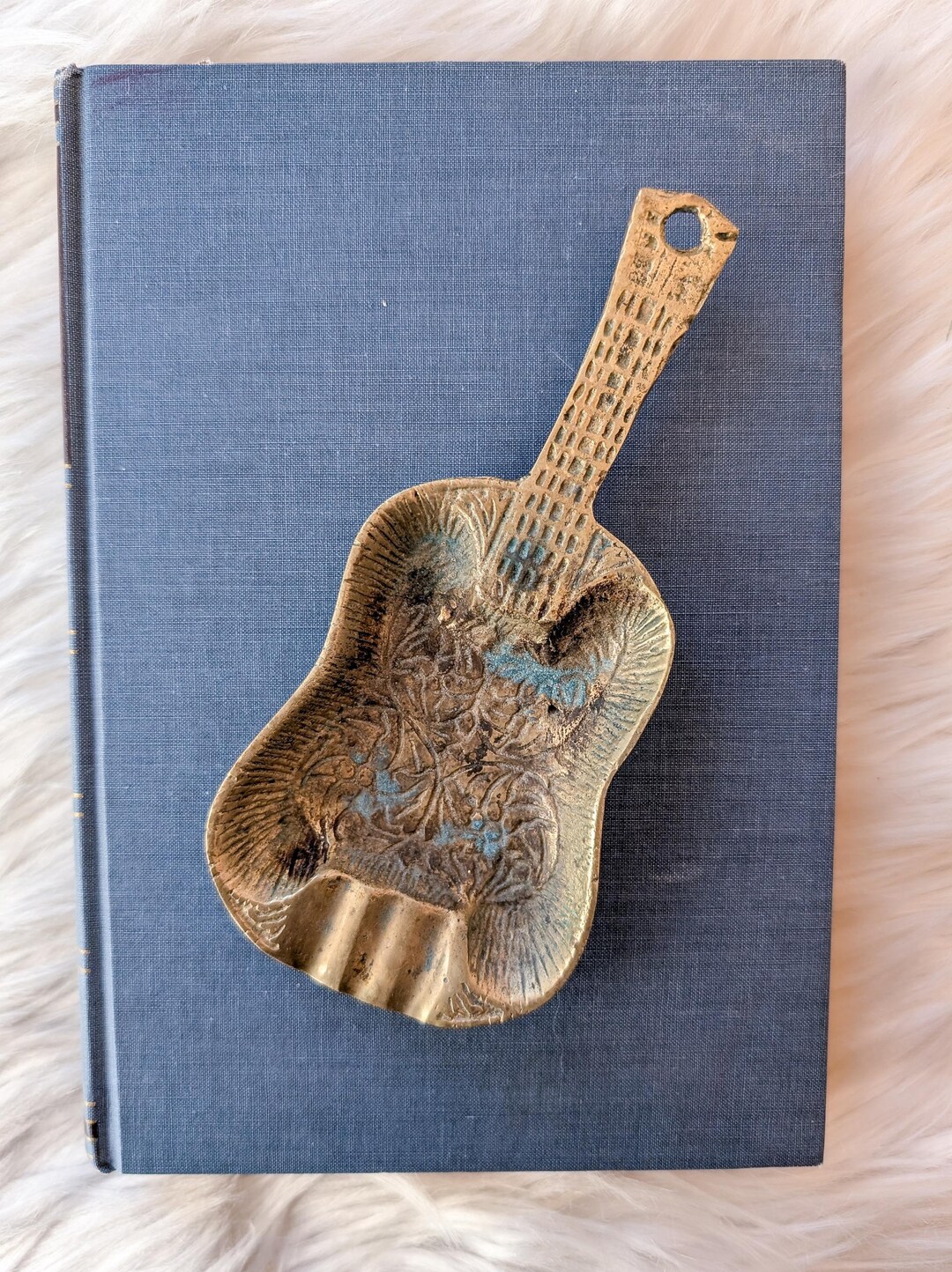 Vintage Solid Brass Guitar Ashtray or Wall Hanging Vintage Gold Ashtray ...
