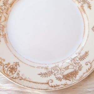 Antique Noritake Fleurgold Gold and Ivory Flower and Urn 7.5" Salad ...