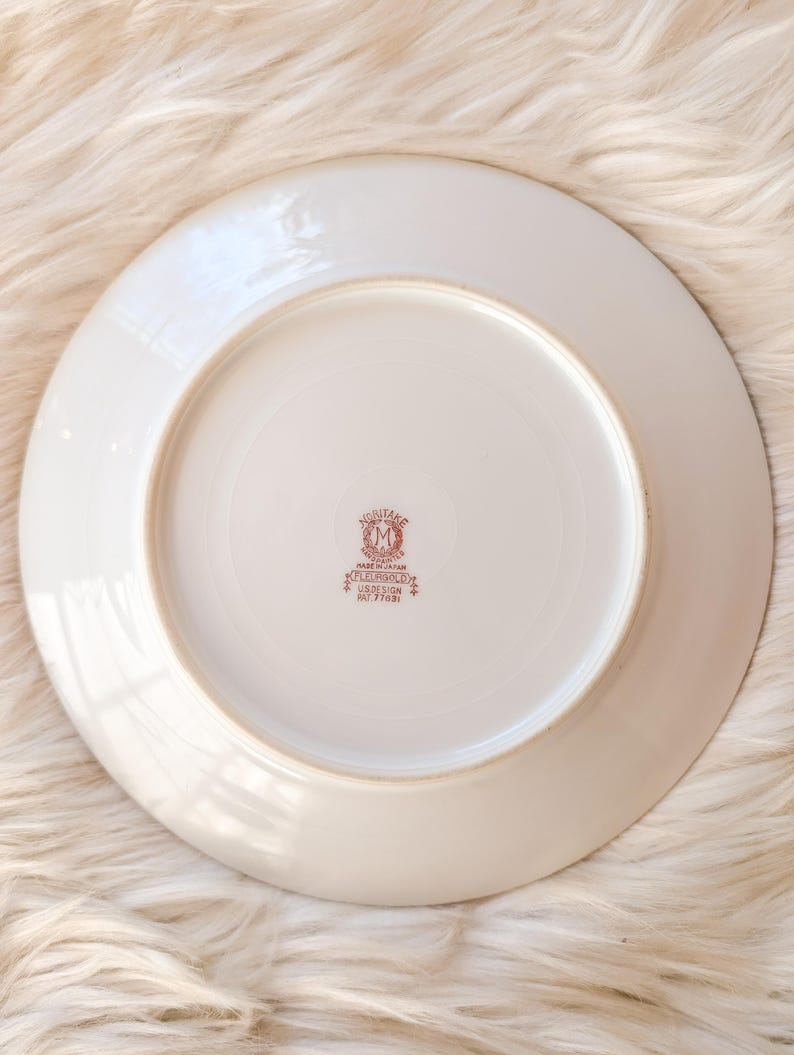 Antique Noritake Fleurgold Gold and Ivory Flower and Urn 7.5" Salad ...
