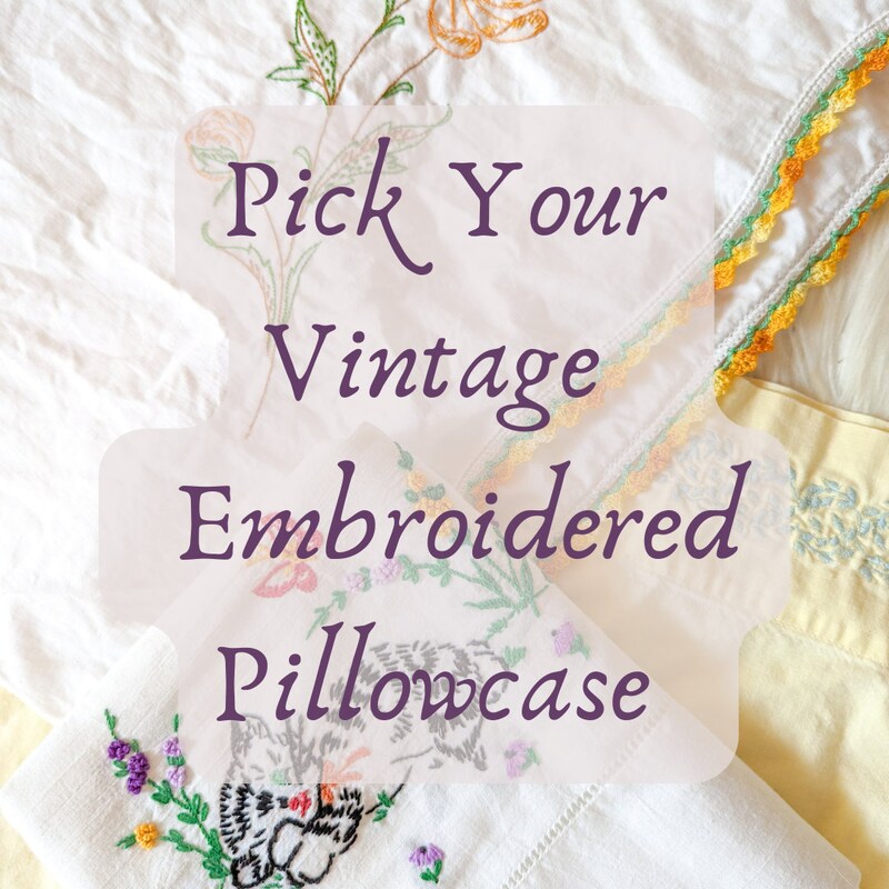 Embroidered Pillowcases - Etsy