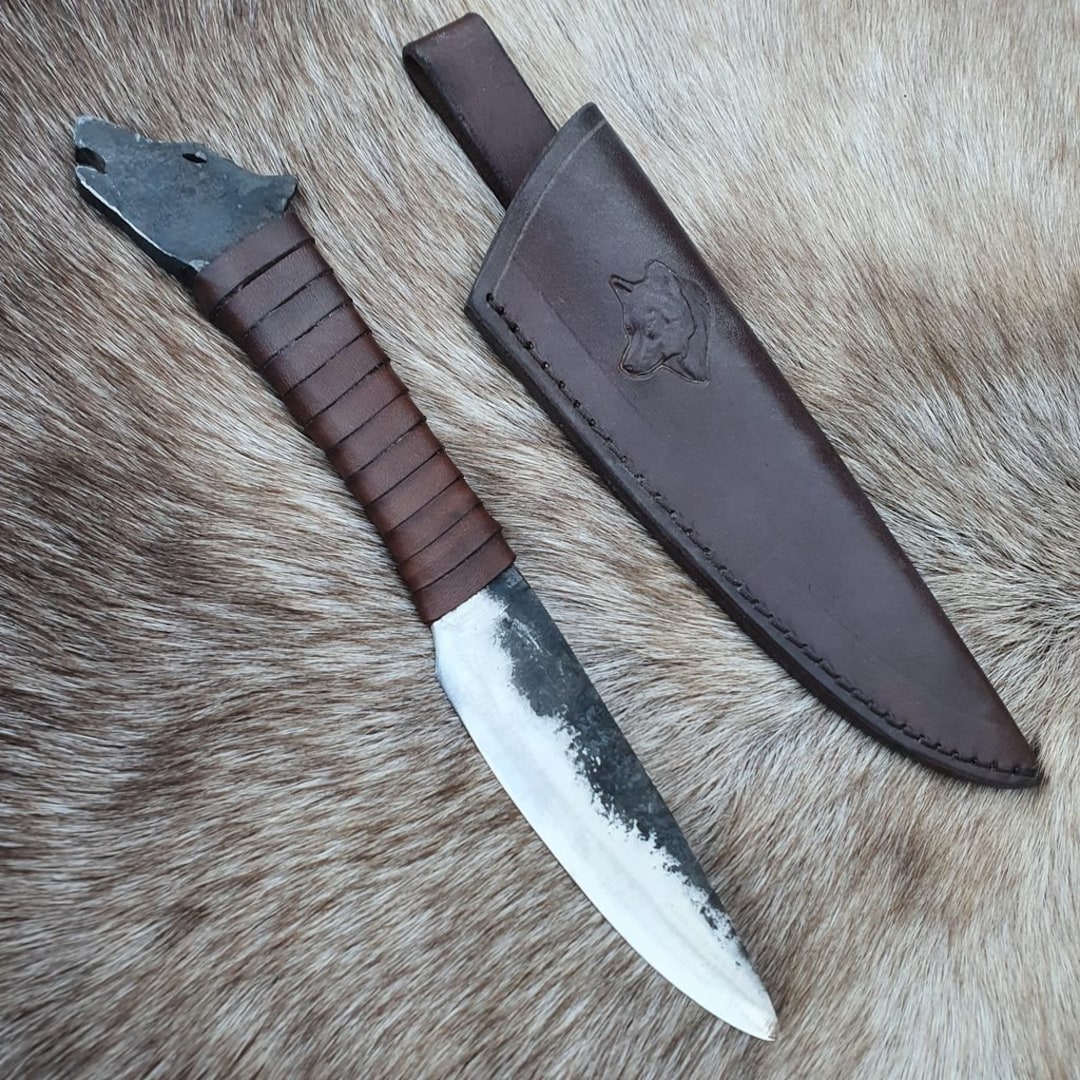 Ritual Werewolf Slavic Knife With Sheath Hand Forged Dagger Medieval ...