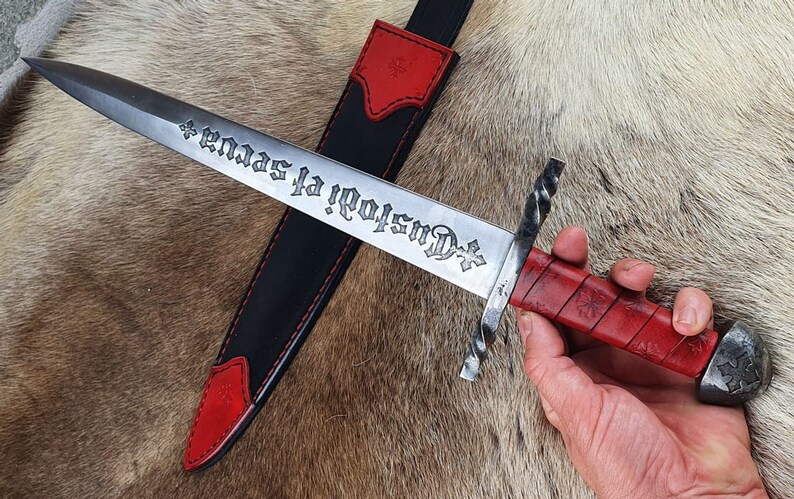 Collectibles Medieval Knight's Dagger With Sheath And Flame Image ...