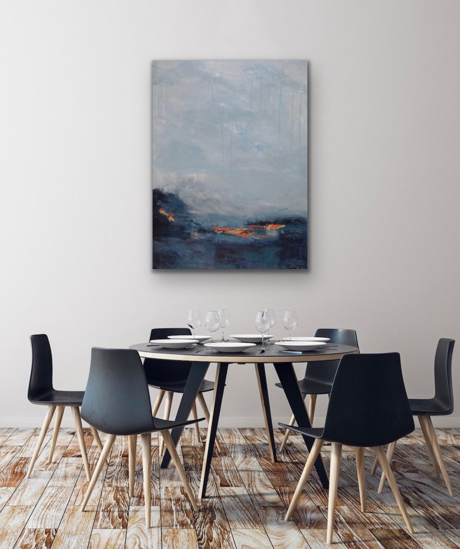 Abstract Coastal Art Modern Seascape 30w X 40h Original | Etsy