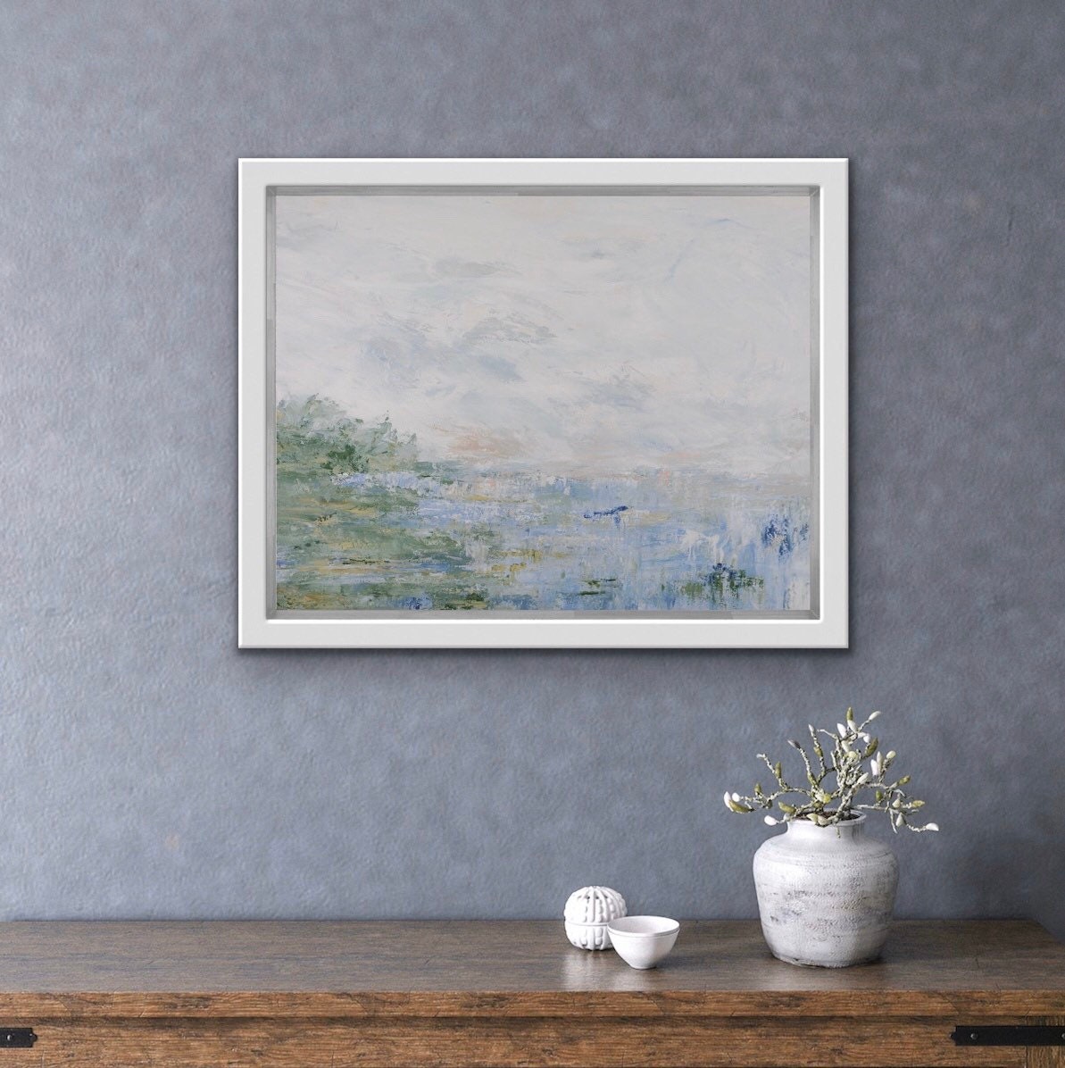 Abstract Lake Landscape Print Pastel Modern Landscape Print - Etsy