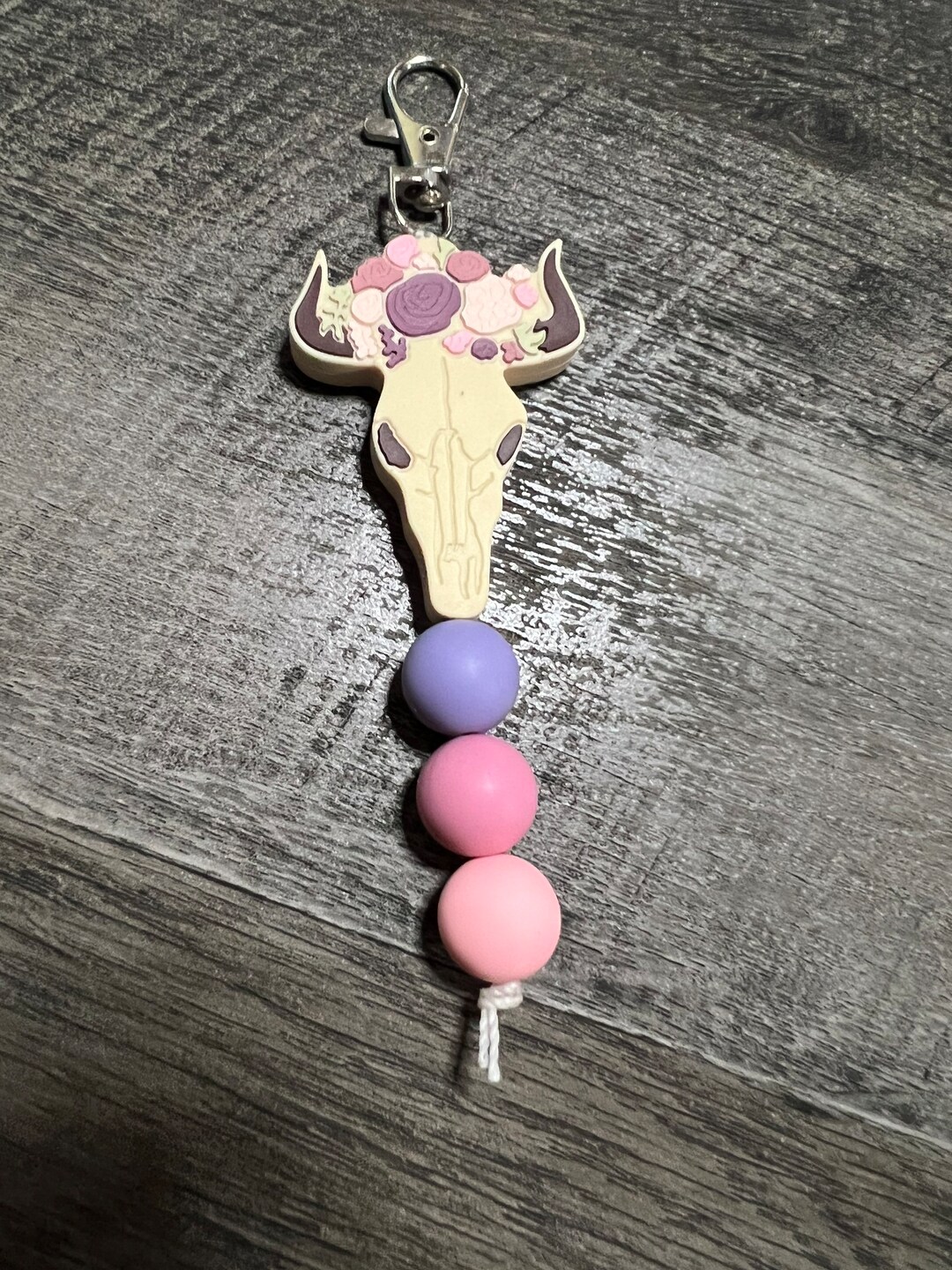 Boho Skull Keychain| Boho Skull Backpack Charm| New Car Keychain| Gift ...