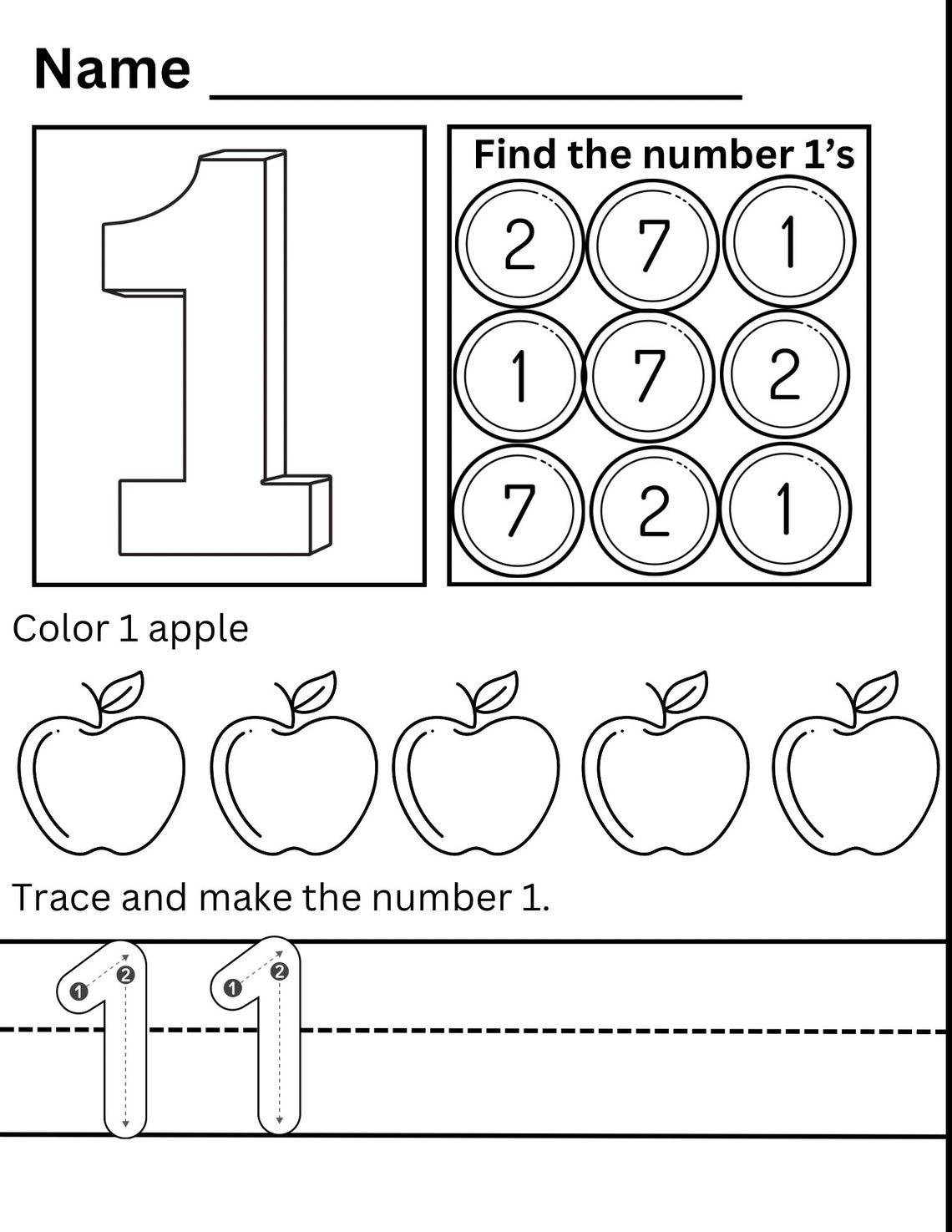 1-10 Pre-k Worksheet, Preschool, Kindergarten, Worksheet, Count and ...