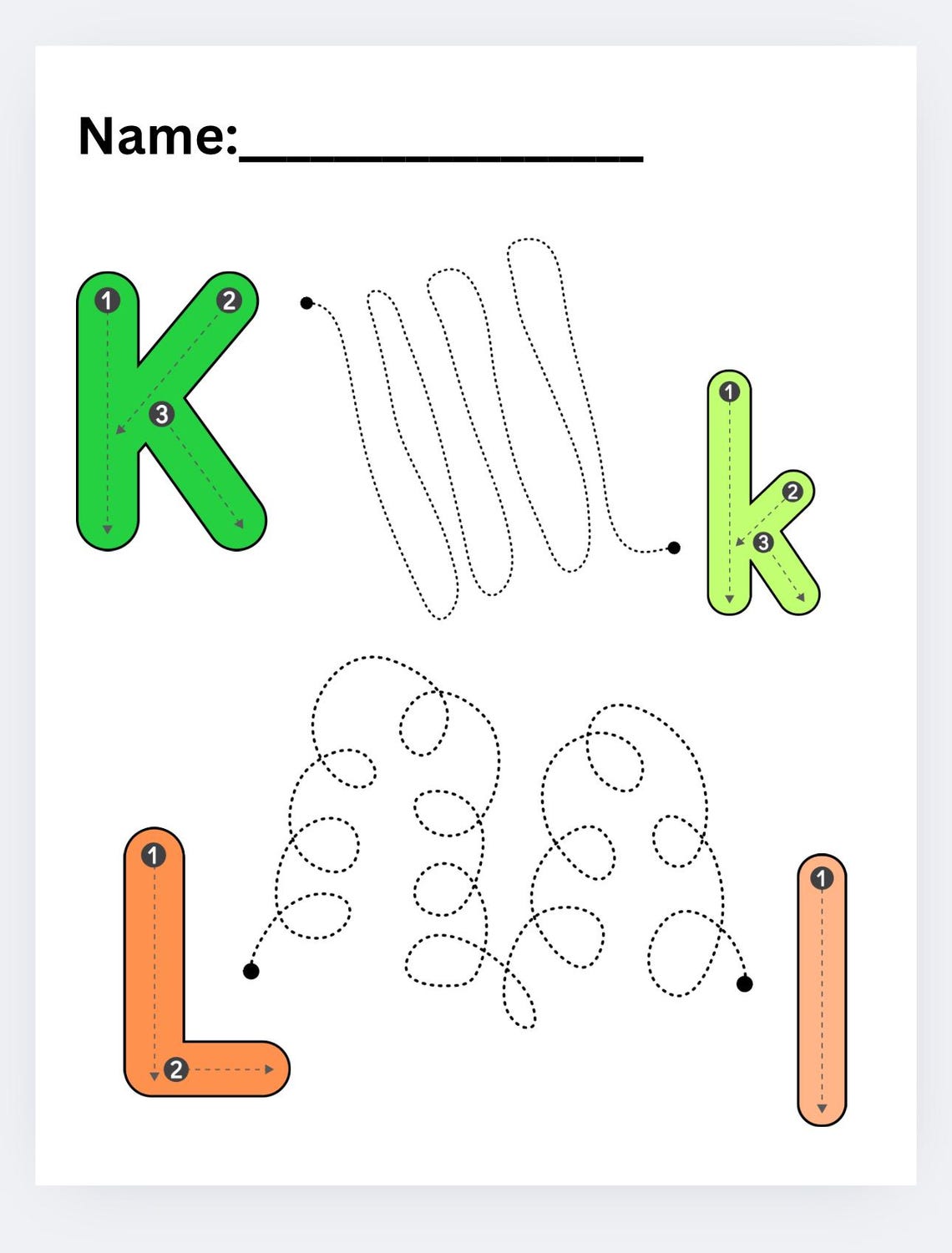 ABC Tracing Worksheet, Preschool, Kindergarten (digital Download) - Etsy
