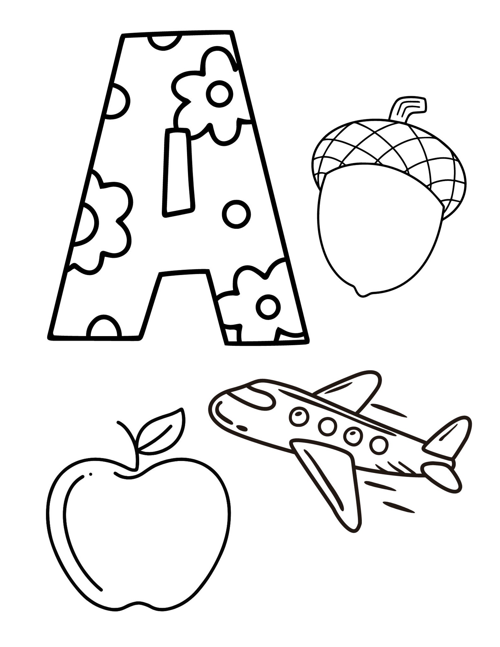Alphabet Coloring Book, Children Coloring, Abc's, Letter Sounds, Pre-k ...