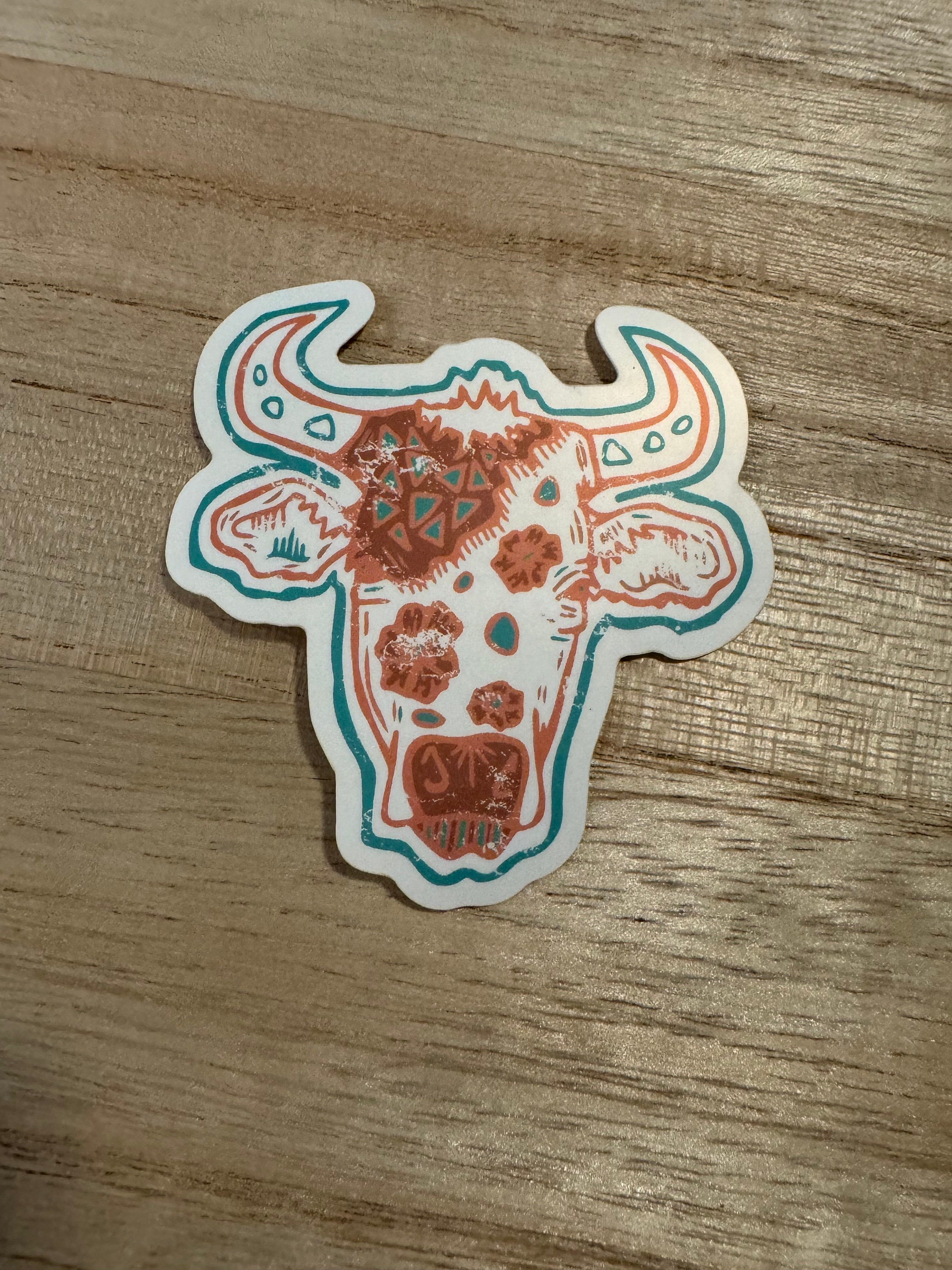 Aztec Cow Sticker | Dairy Farm Decal - Etsy