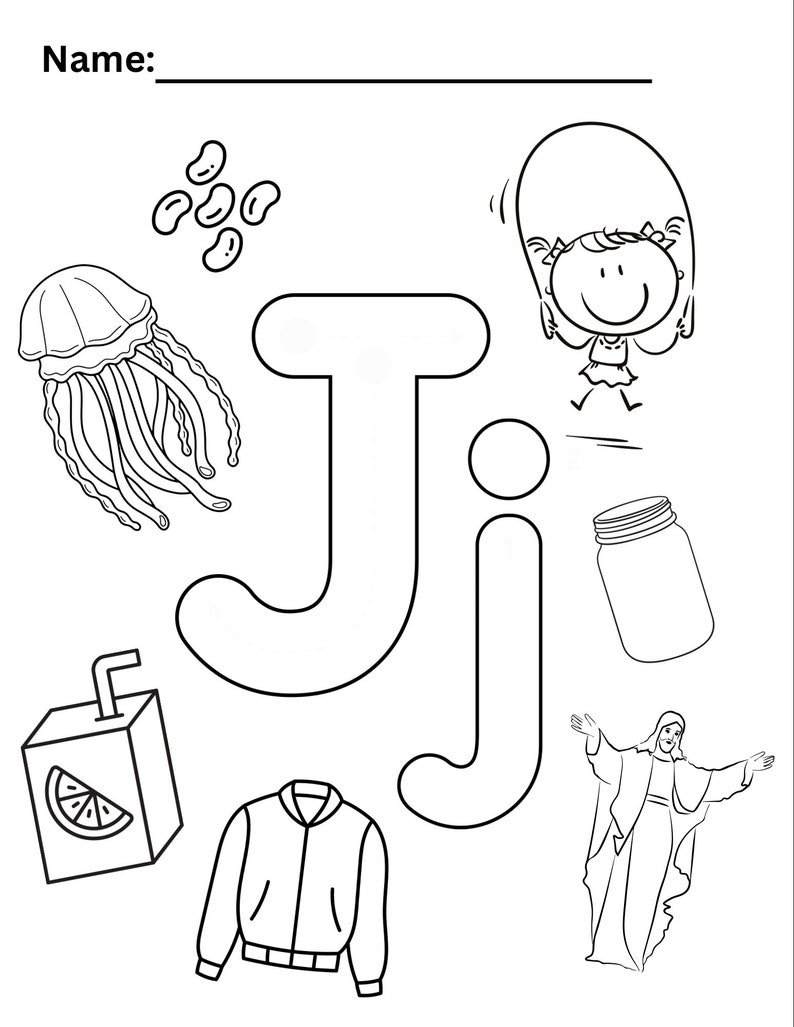 Alphabet Coloring Book, Children Coloring, Abc's, Letter Sounds, Pre-k ...