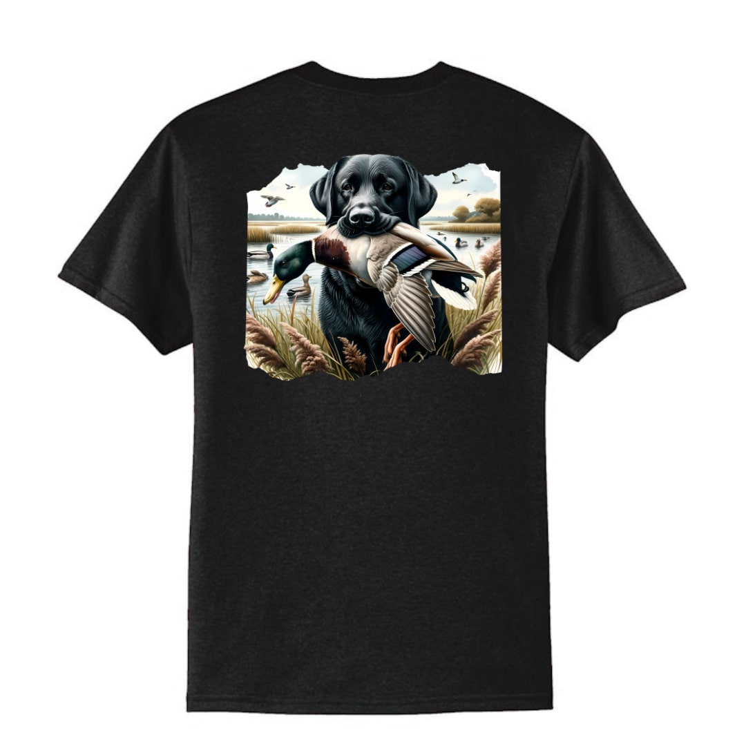 Black Lab Duck Hunting Tshirt Big N Tall Dog Hunting Duck Hunting ...