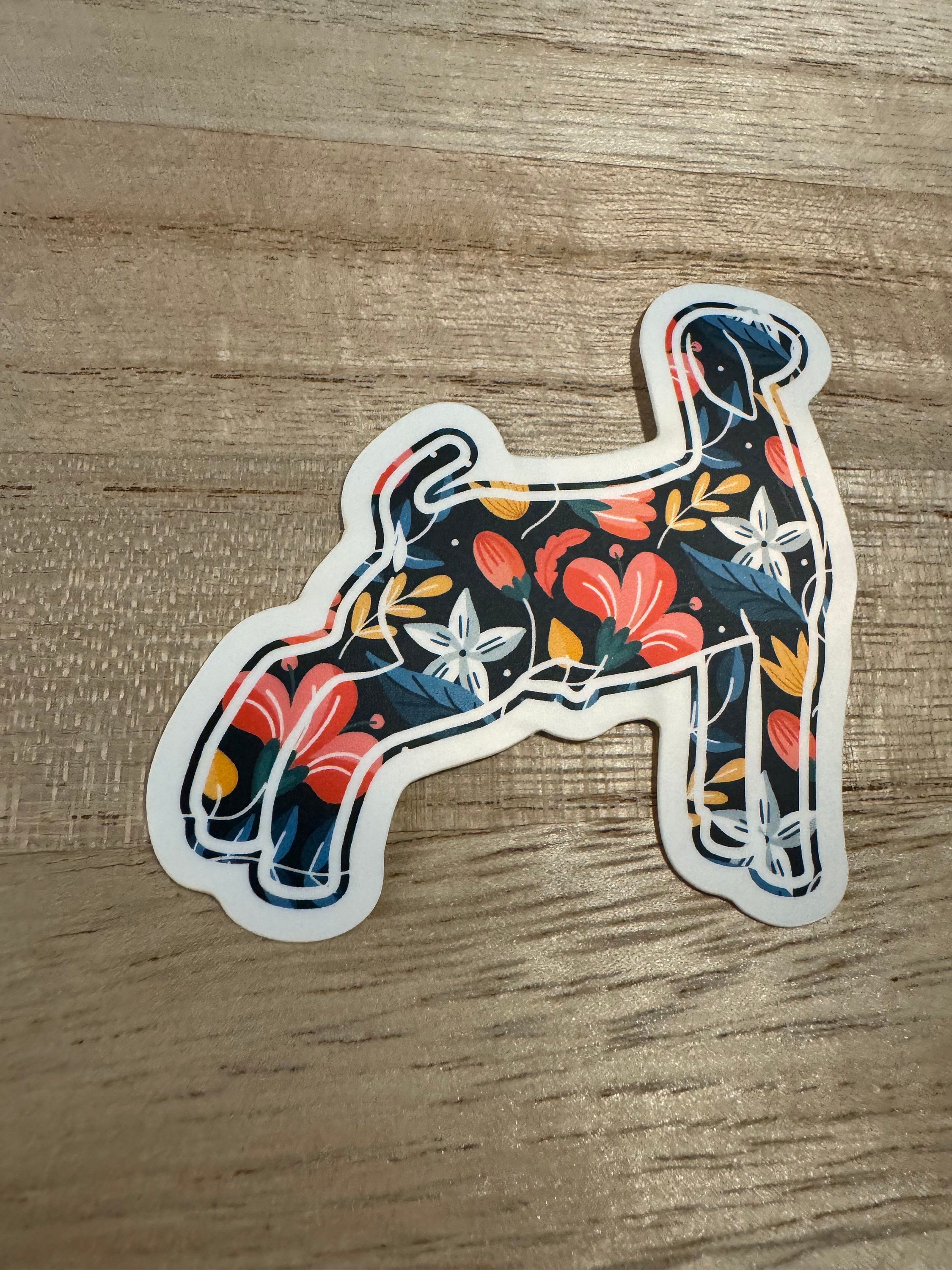 Floral Show Goat Sticker| Decal| Water Bottle Sticker| Show Animal ...