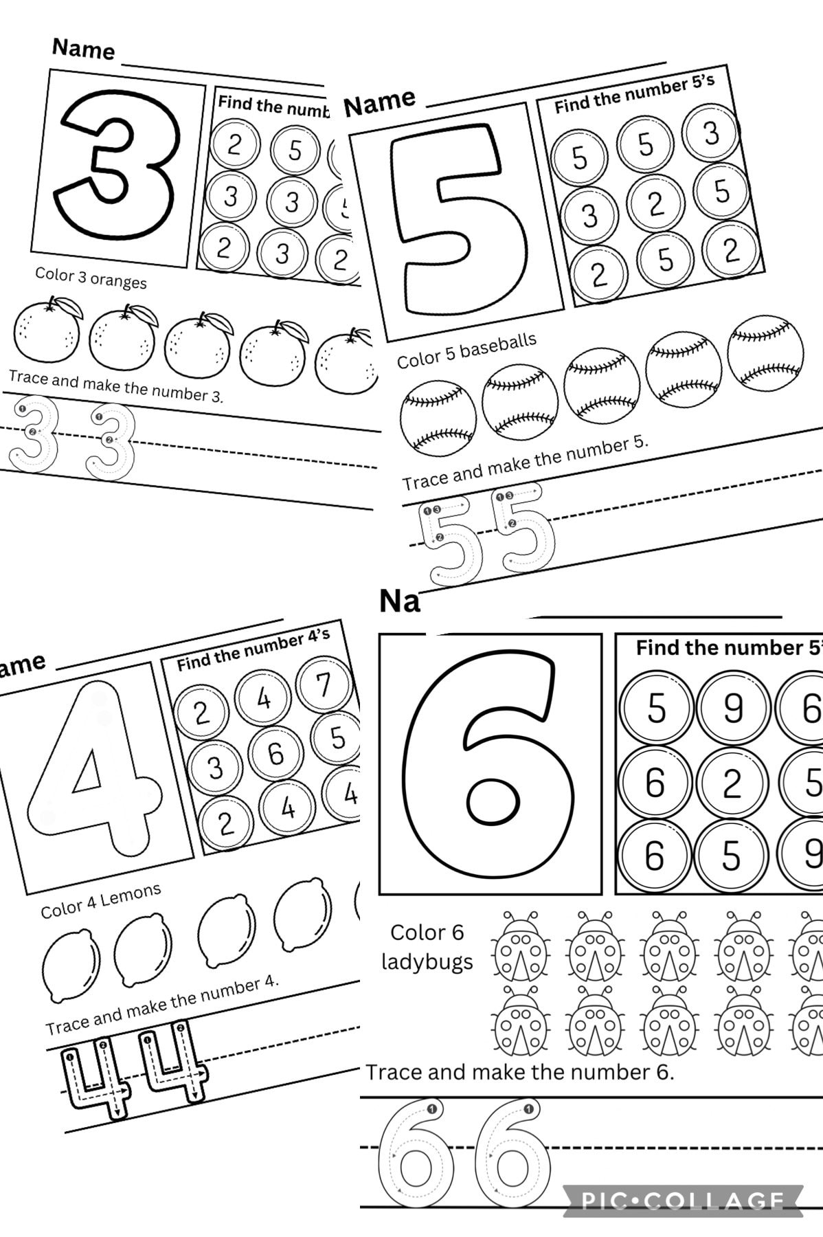 1-10 Pre-k Worksheet, Preschool, Kindergarten, Worksheet, Count and ...