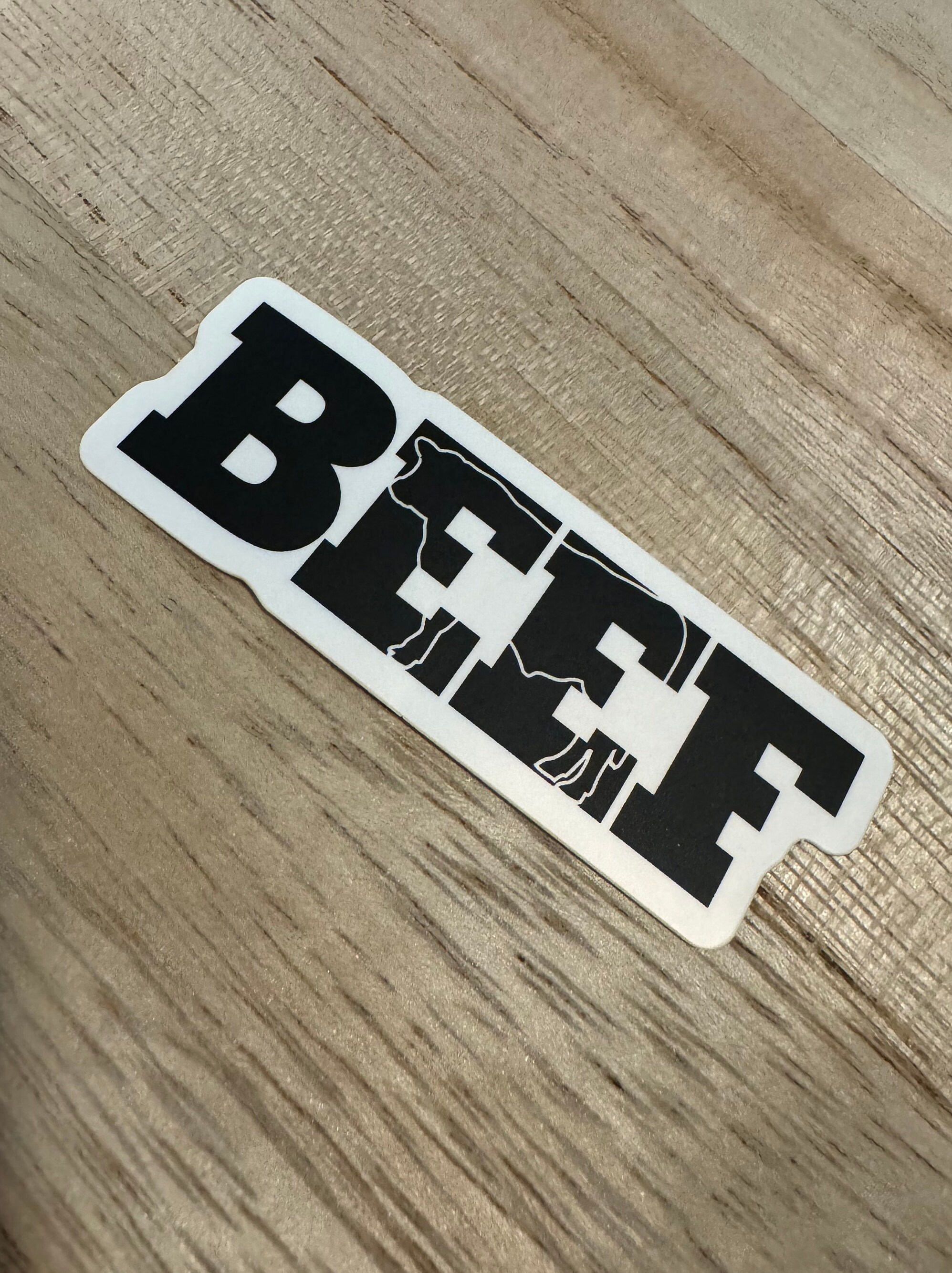 Beef| Beef Sticker| Beef Decal| Water Bottle Sticker| Farm| Cow ...
