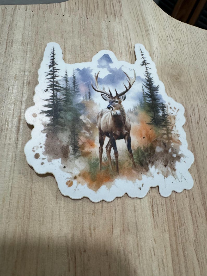 Buck Sticker | Wildlife Decal, Laptop, Water Bottle (3x3 Inch) - Etsy