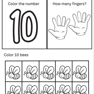 1-10 Pre-k Worksheet, Preschool, Kindergarten, Worksheet, Count and ...
