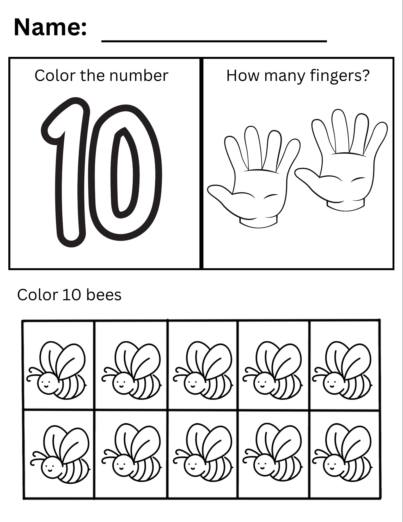 1-10 Pre-k Worksheet, Preschool, Kindergarten, Worksheet, Count and ...