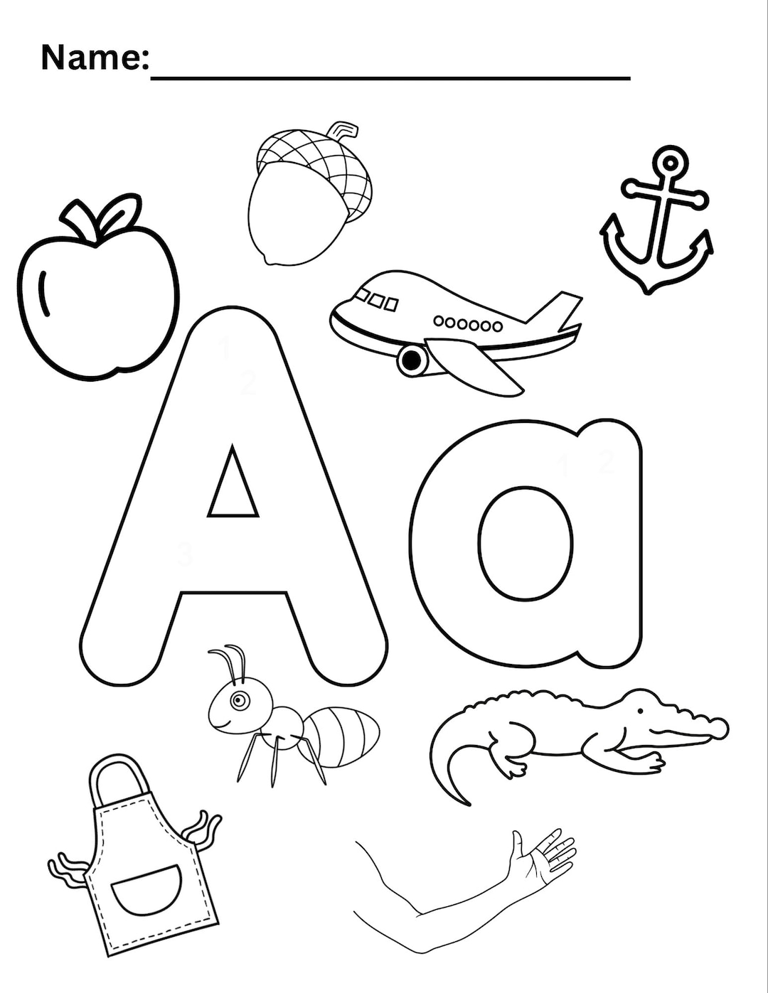 Alphabet Coloring Book, Children Coloring, Abc's, Letter Sounds, Pre-k ...