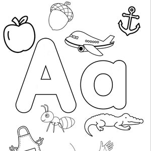 Alphabet Coloring Book, Children Coloring, Abc's, Letter Sounds, Pre-k ...