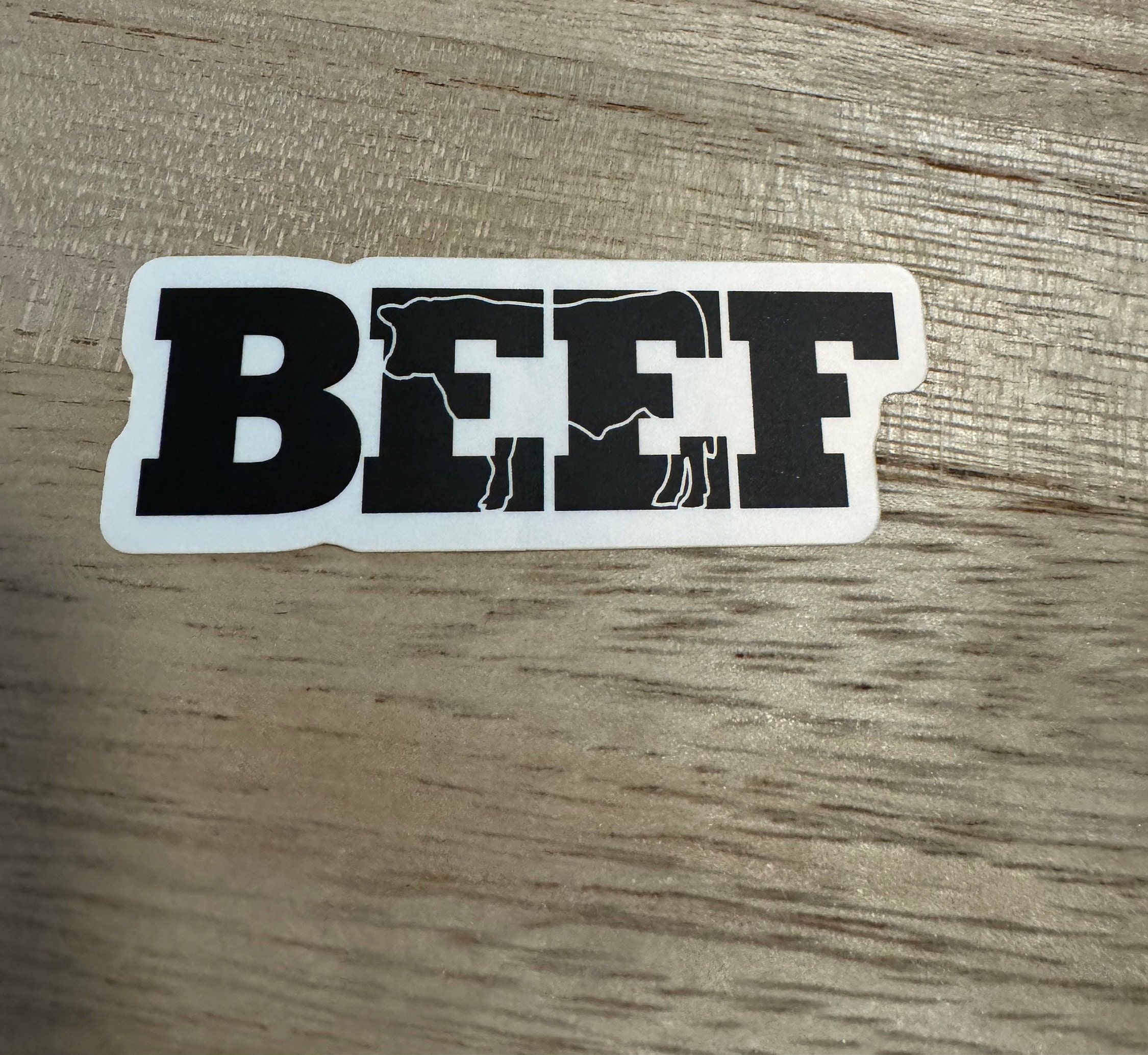 Beef| Beef Sticker| Beef Decal| Water Bottle Sticker| Farm| Cow ...