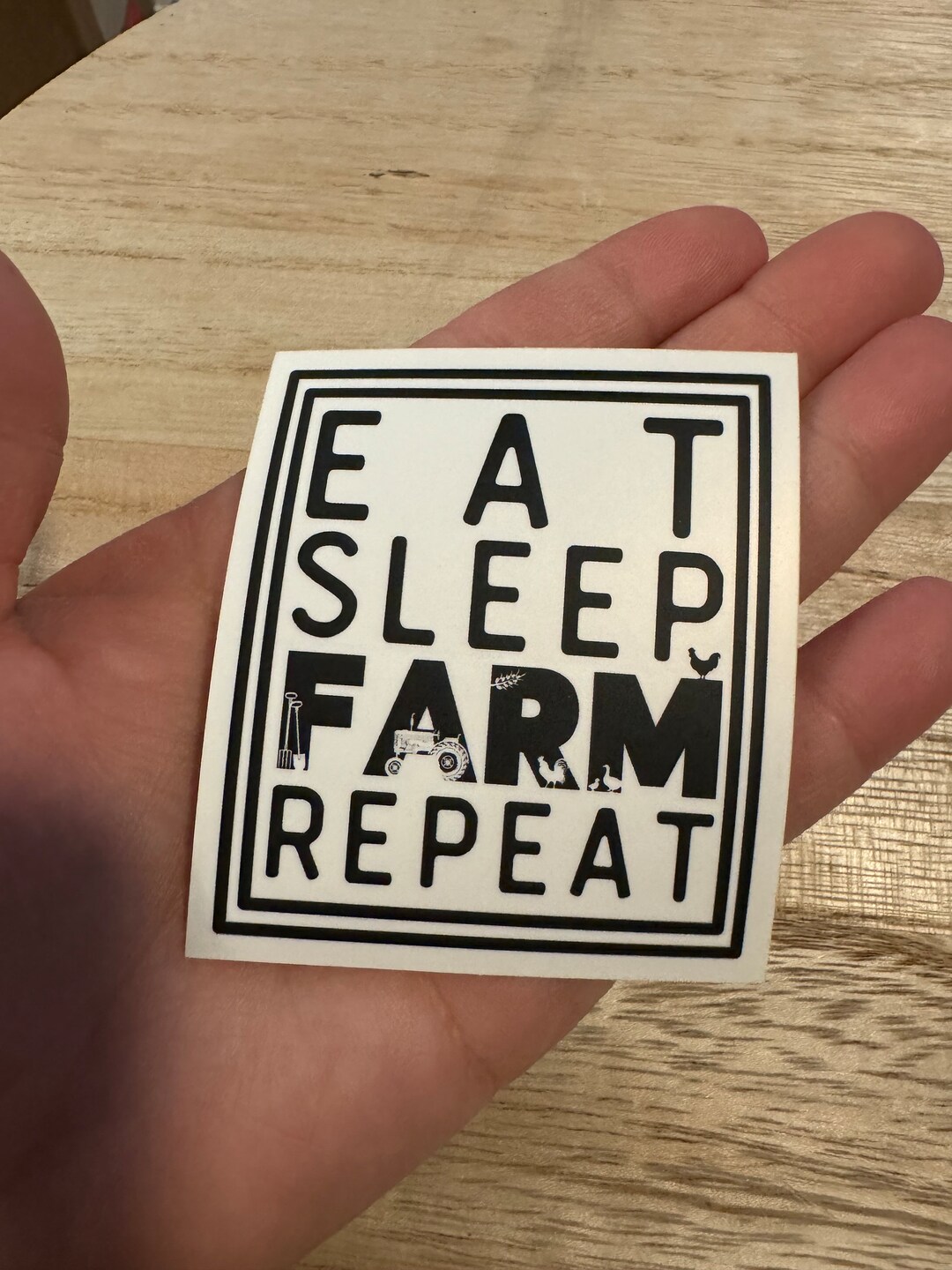 Eat Sleep Farm Repeat Sticker | Farm Life Decal - Etsy