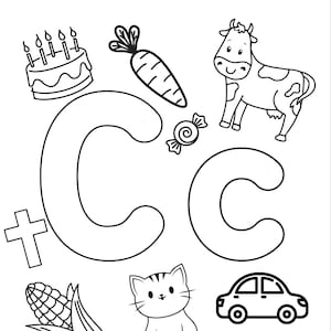 Alphabet Coloring Book, Children Coloring, Abc's, Letter Sounds, Pre-k ...