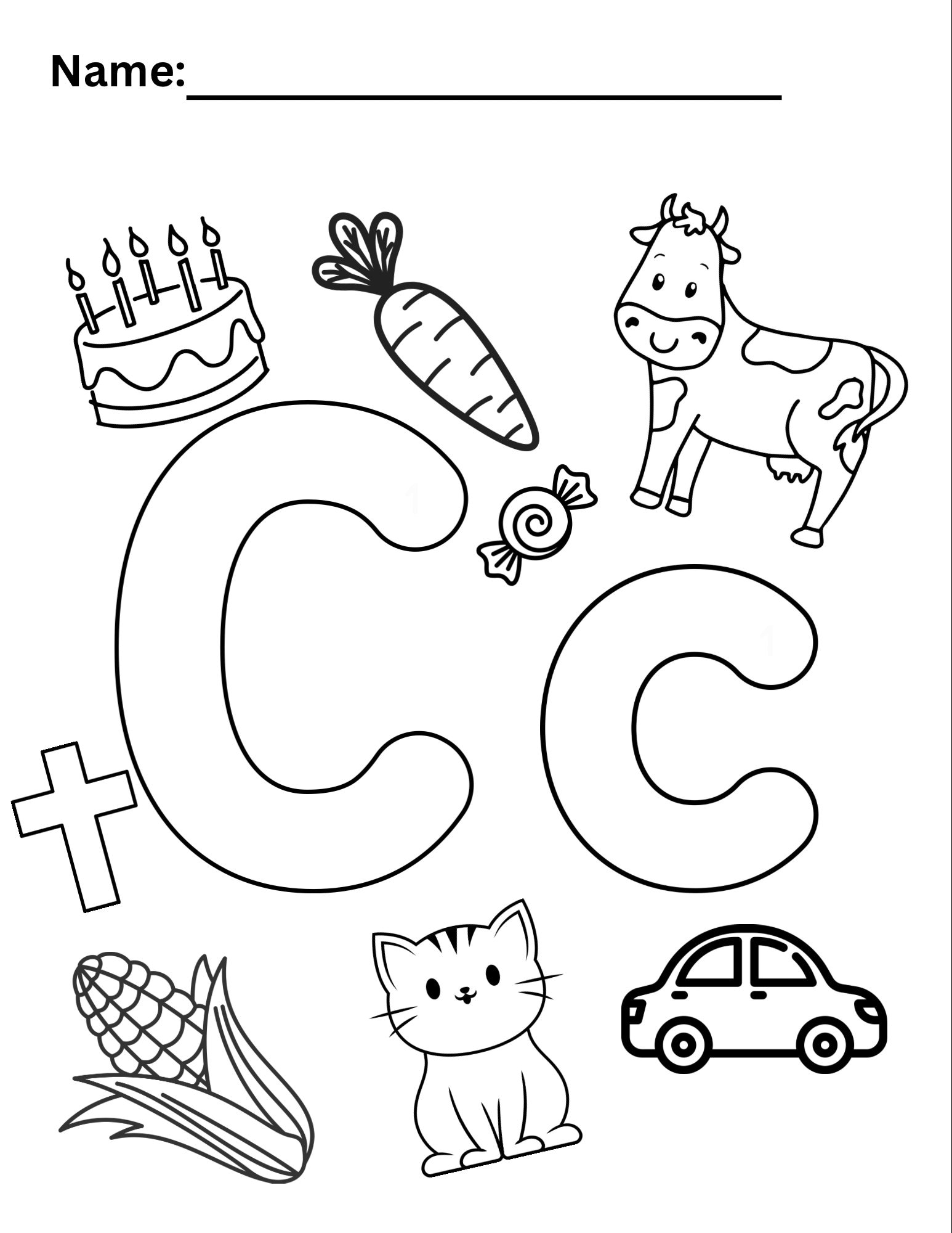 Alphabet Coloring Book, Children Coloring, Abc's, Letter Sounds, Pre-k ...