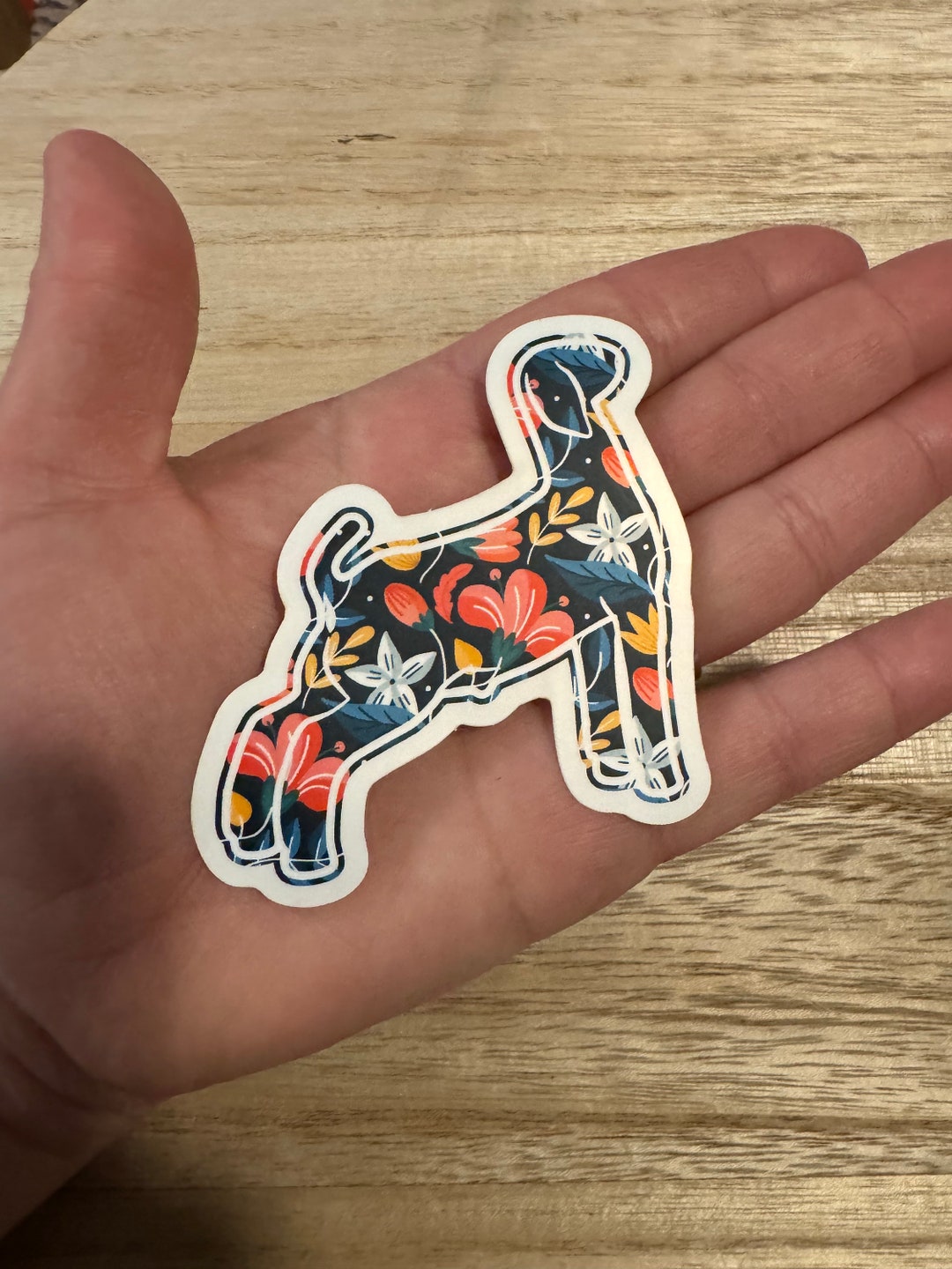 Floral Show Goat Sticker| Decal| Water Bottle Sticker| Show Animal ...