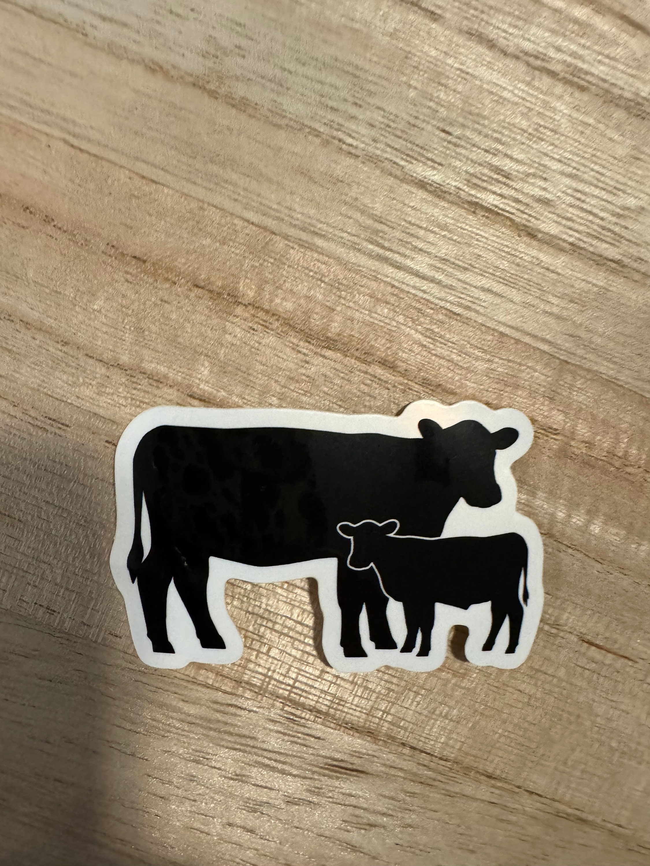 Cow and Calf Sticker | Sticker| Decal | Water Bottle Sticker| Farm| Cow ...
