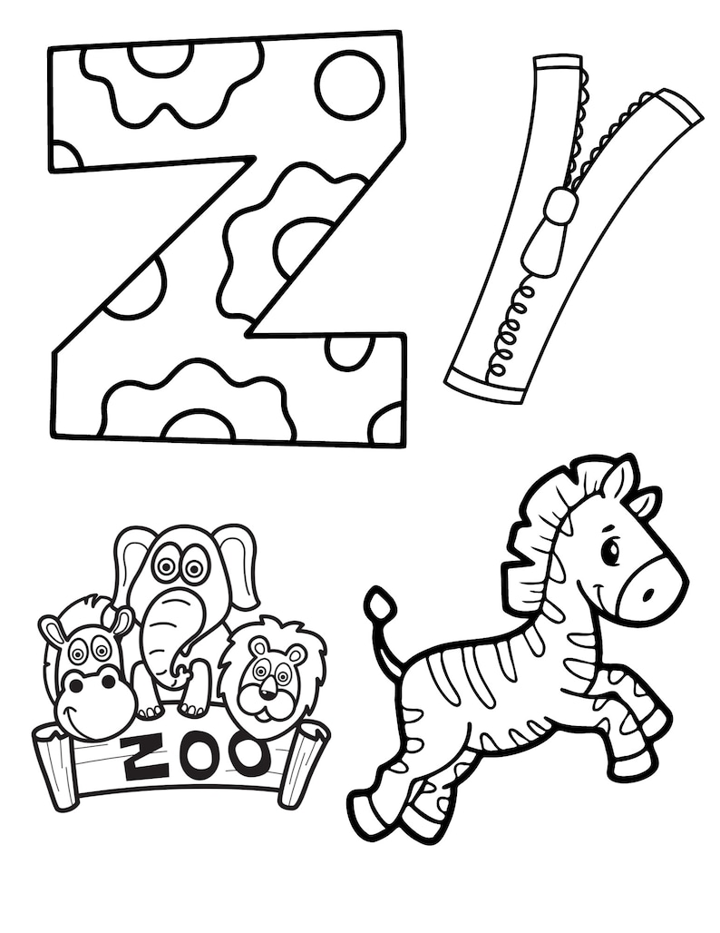 Alphabet Coloring Book, Children Coloring, Abc's, Letter Sounds, Pre-k ...