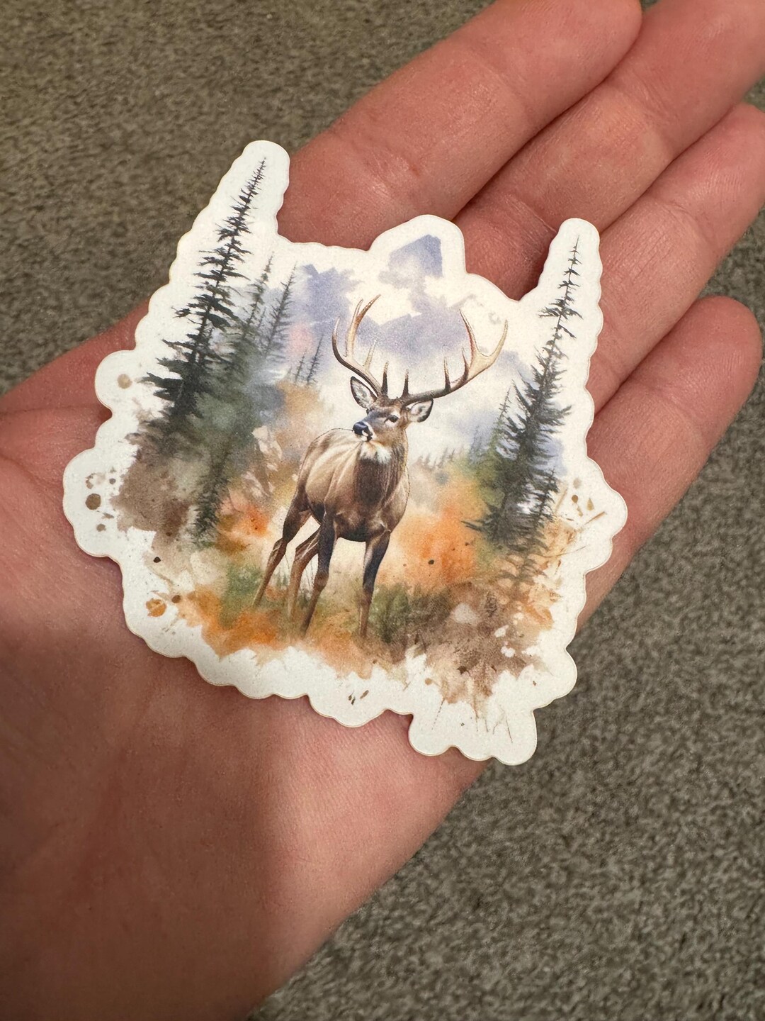 Buck Sticker | Wildlife Decal, Laptop, Water Bottle (3x3 Inch) - Etsy