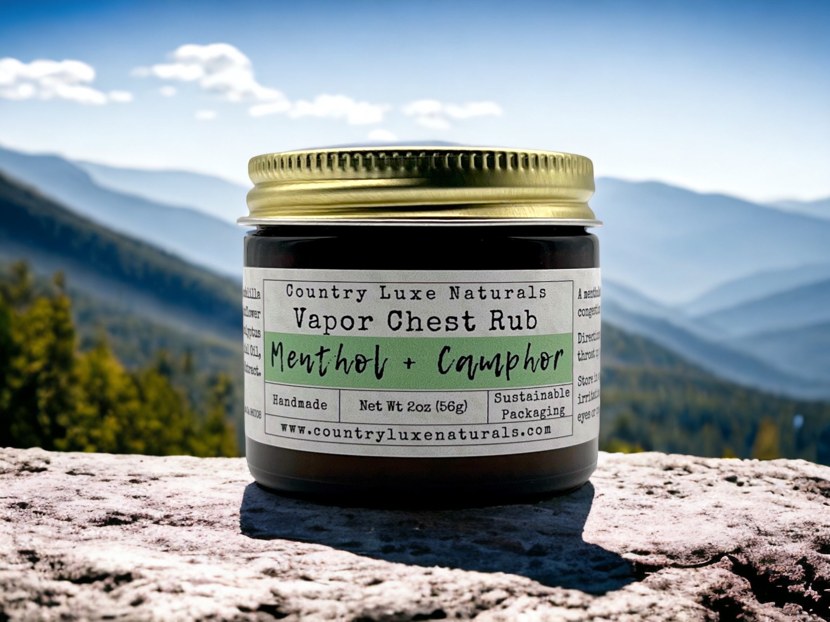 Menthol Camphor Vapor Chest Balm, Menthol Vapor Salve, Eucalyptus Chest ...