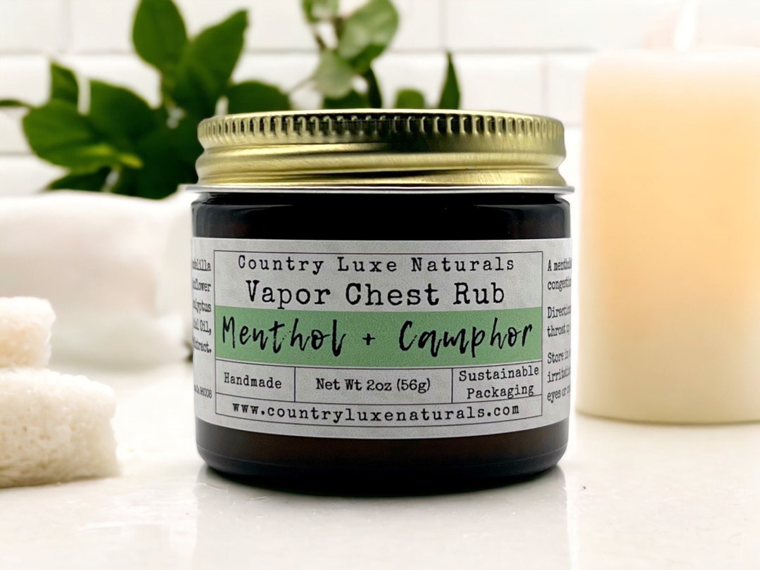 Menthol Camphor Vapor Chest Balm, Menthol Vapor Salve, Eucalyptus Chest ...