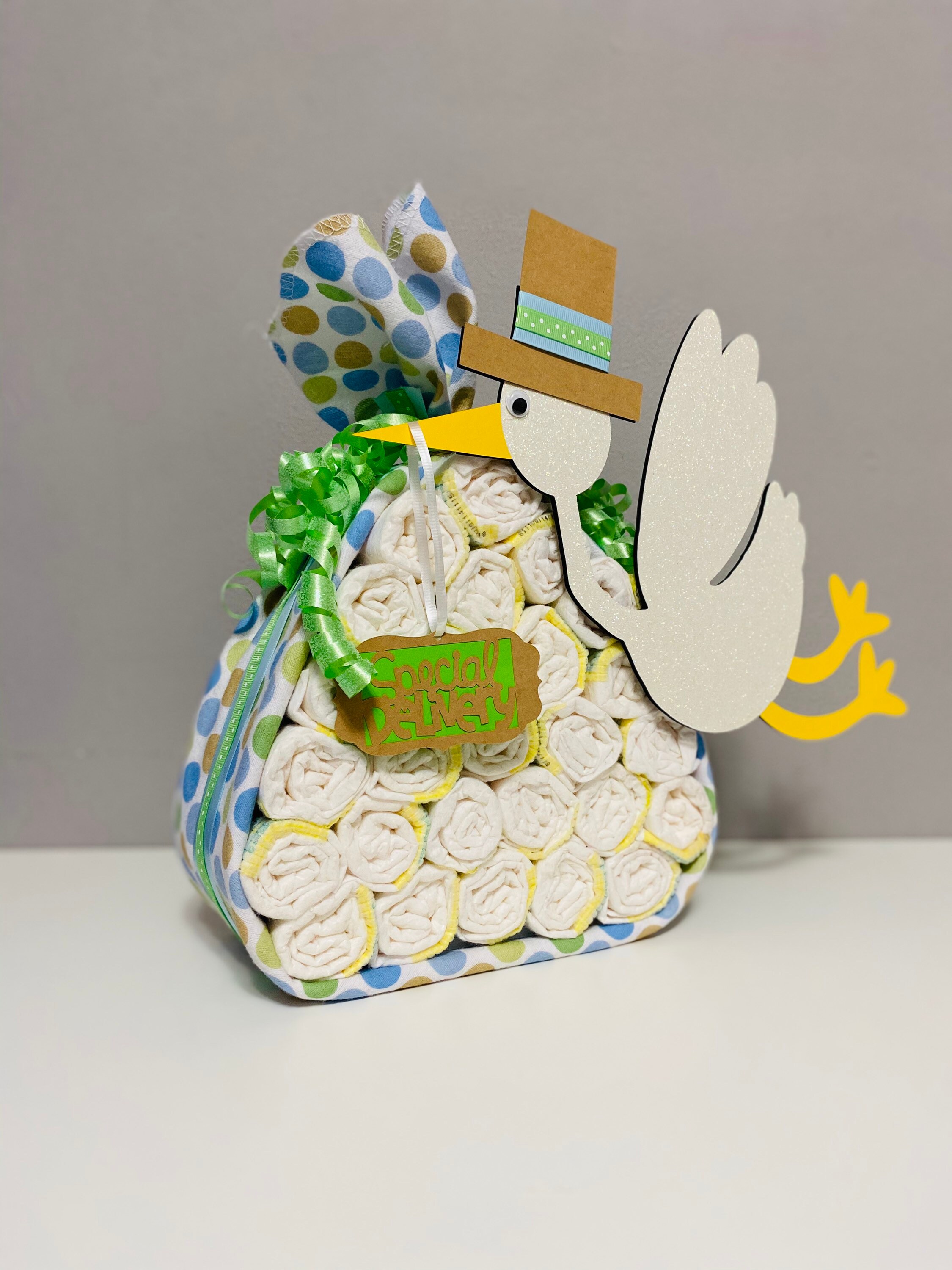 SPECIAL DELIVERY STORK Diaper Cake Assembled/kit - Etsy